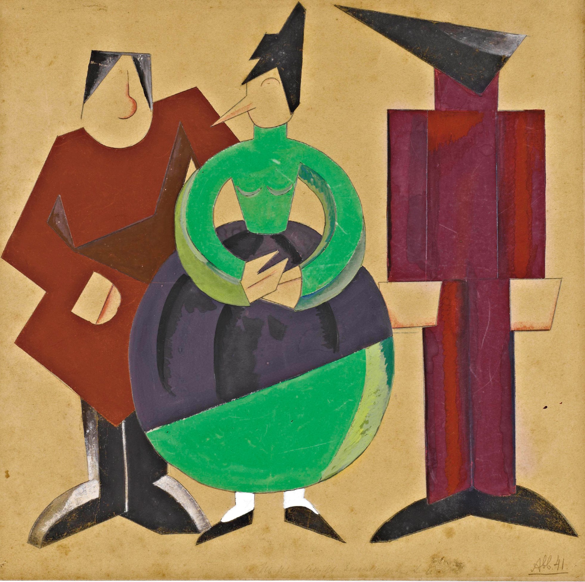 ALEXANDRA EXTER (1884-1949) , Etude de costumes pour Chestakov | Christie's