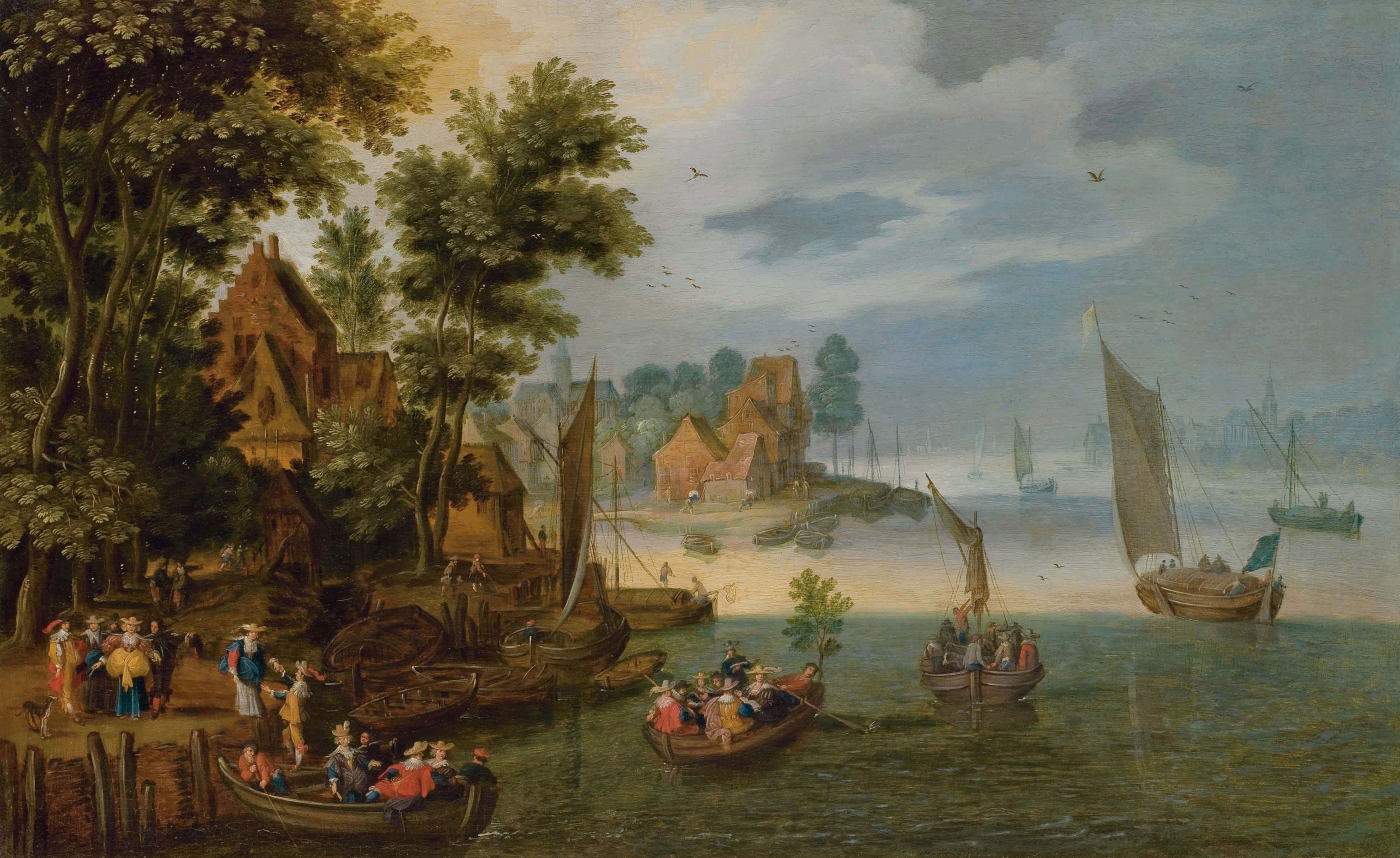 PEETER GYSELS (1621-1690), Paysage fluvial | Christie's