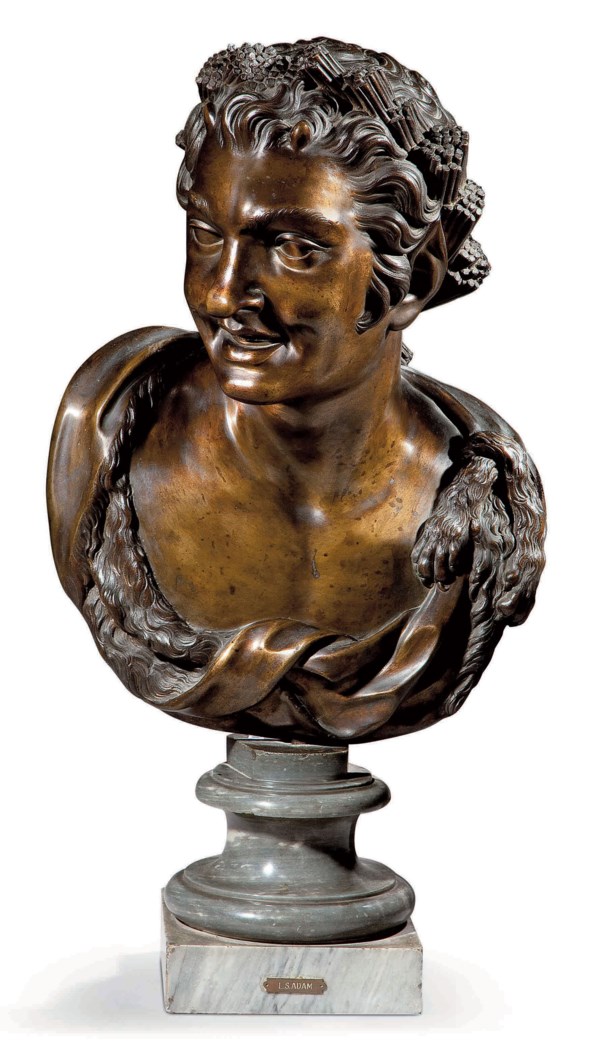 BUSTE EN BRONZE REPRESENTANT UN FAUNE SOURIANT , ATTRIBUE A ...