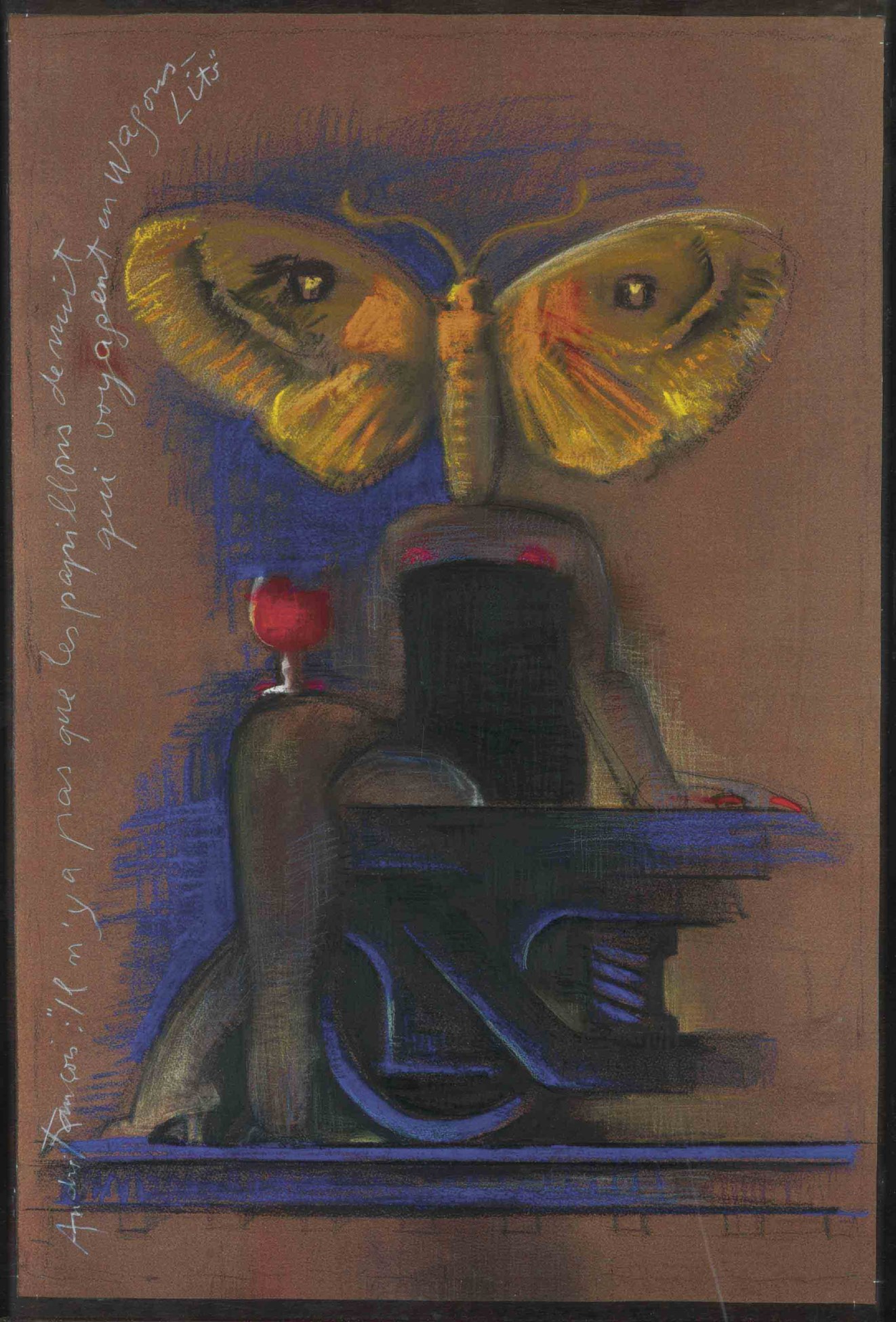 ANDRE FRANCOIS (1915-2004) , Il n'y a pas que les papillons de nuit qui ...