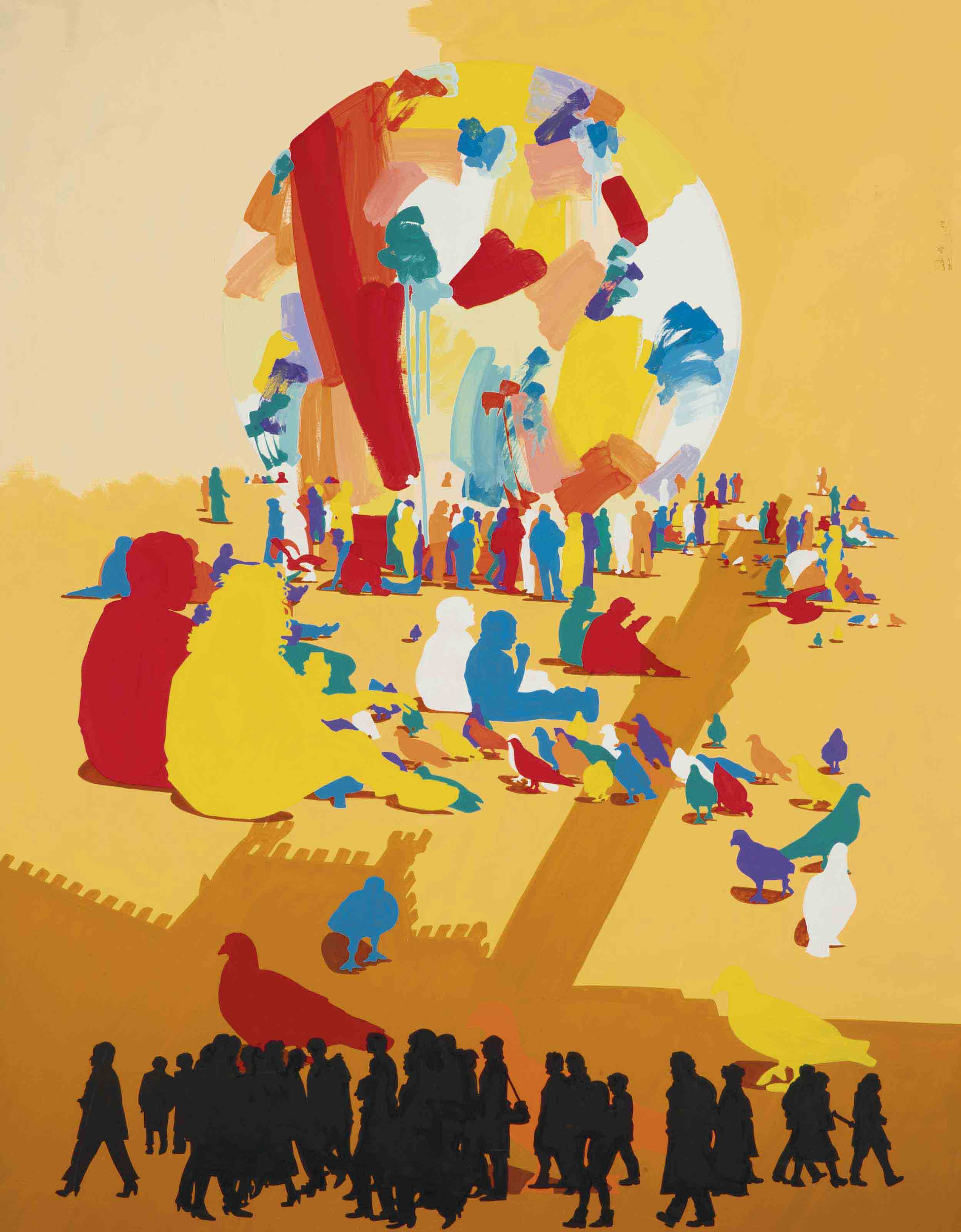 GERARD FROMANGER (NE EN 1939) , Il campo, Siena | Christie's