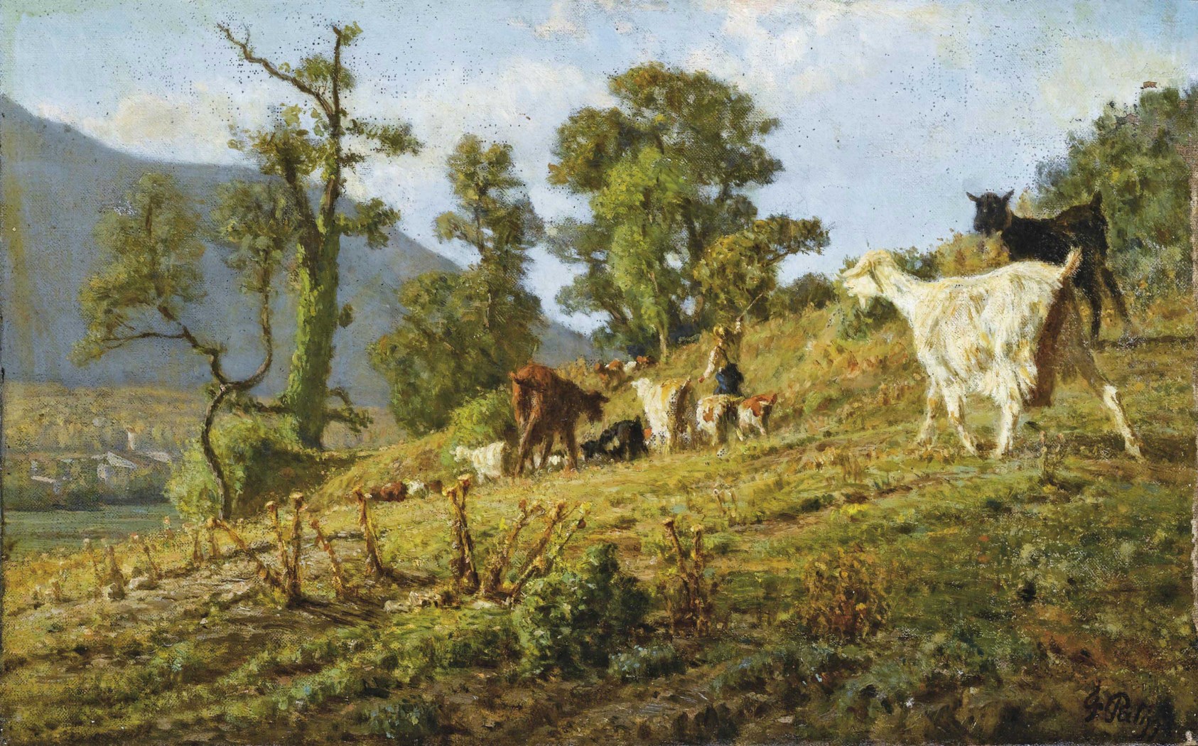 Filippo Palizzi (Vasto 1818-1899 Napoli) , Ritorno dal pascolo | Christie's