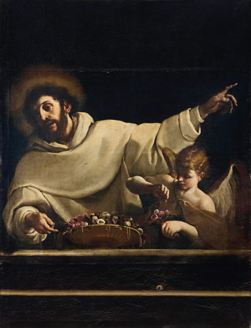 Alessandro Tiarini (Bologna 1577-1668) , San Bernardo da Chiaravalle e ...