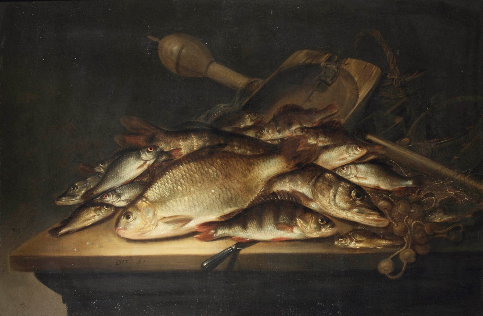 Pieter de Putter (The Hague c. 1600-1659 Beverwijk) , A pike, a carp, a ...