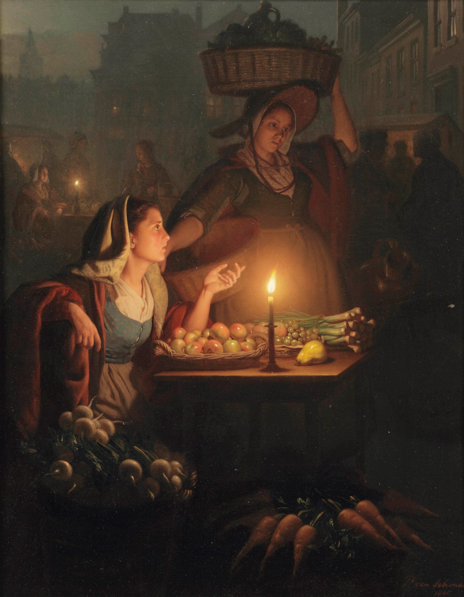 Petrus van Schendel (Terheijden 1806-1870 Brussels) , A busy night ...