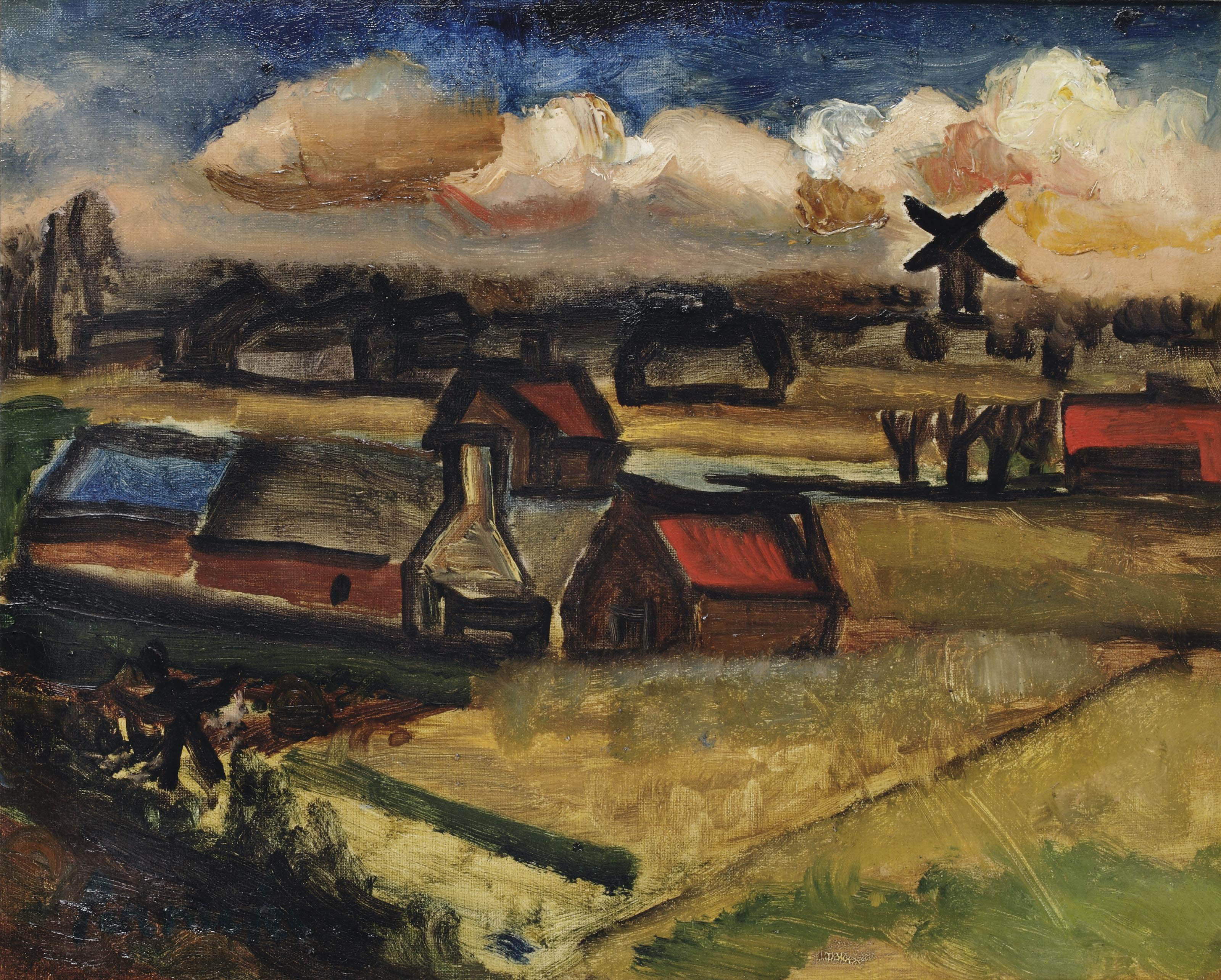 Constant Permeke (1886-1952) , Paysage au Moulin-à-Vent | Christie's