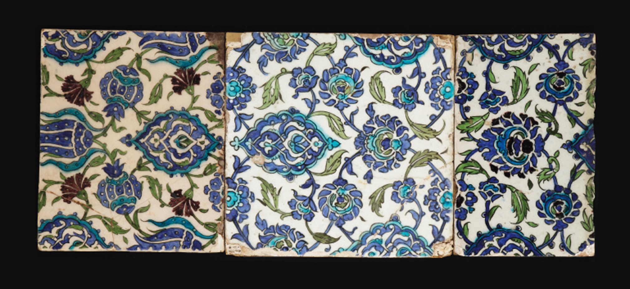A collection of eight Syrian Damascus tiles , 17TH-18TH CENTURY ...