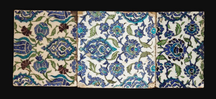 A collection of eight Syrian Damascus tiles , 17TH-18TH CENTURY ...