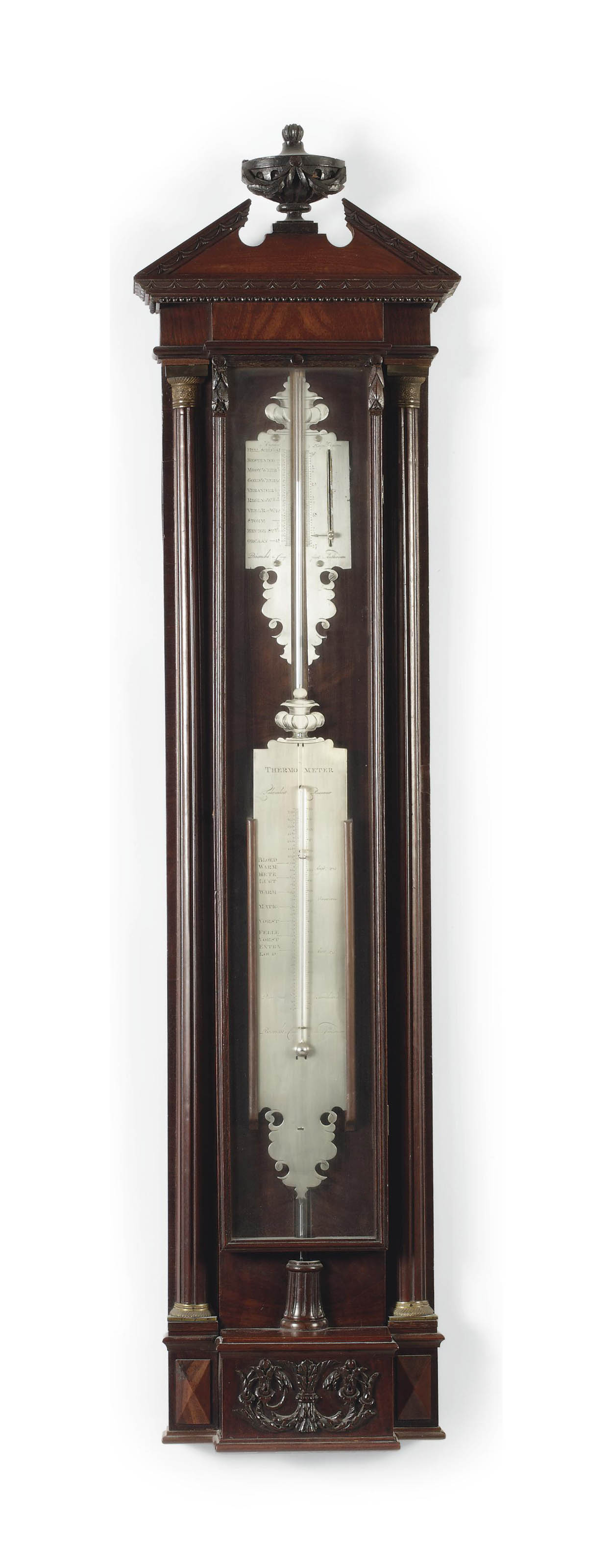 A Dutch mahogany cistern barometer
