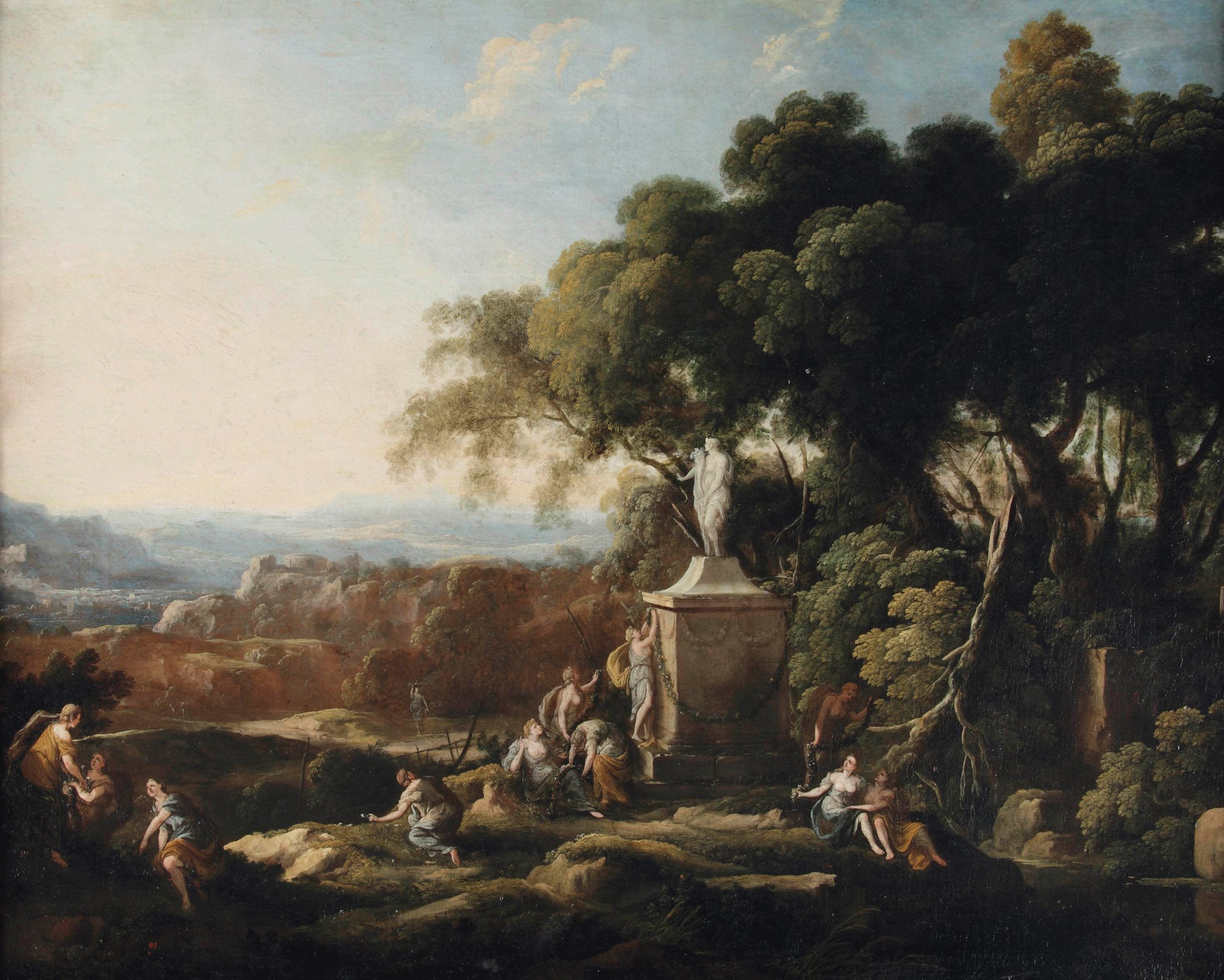 Pierre-Antoine Patel (Paris 1646-1707) , Females making offerings to a ...