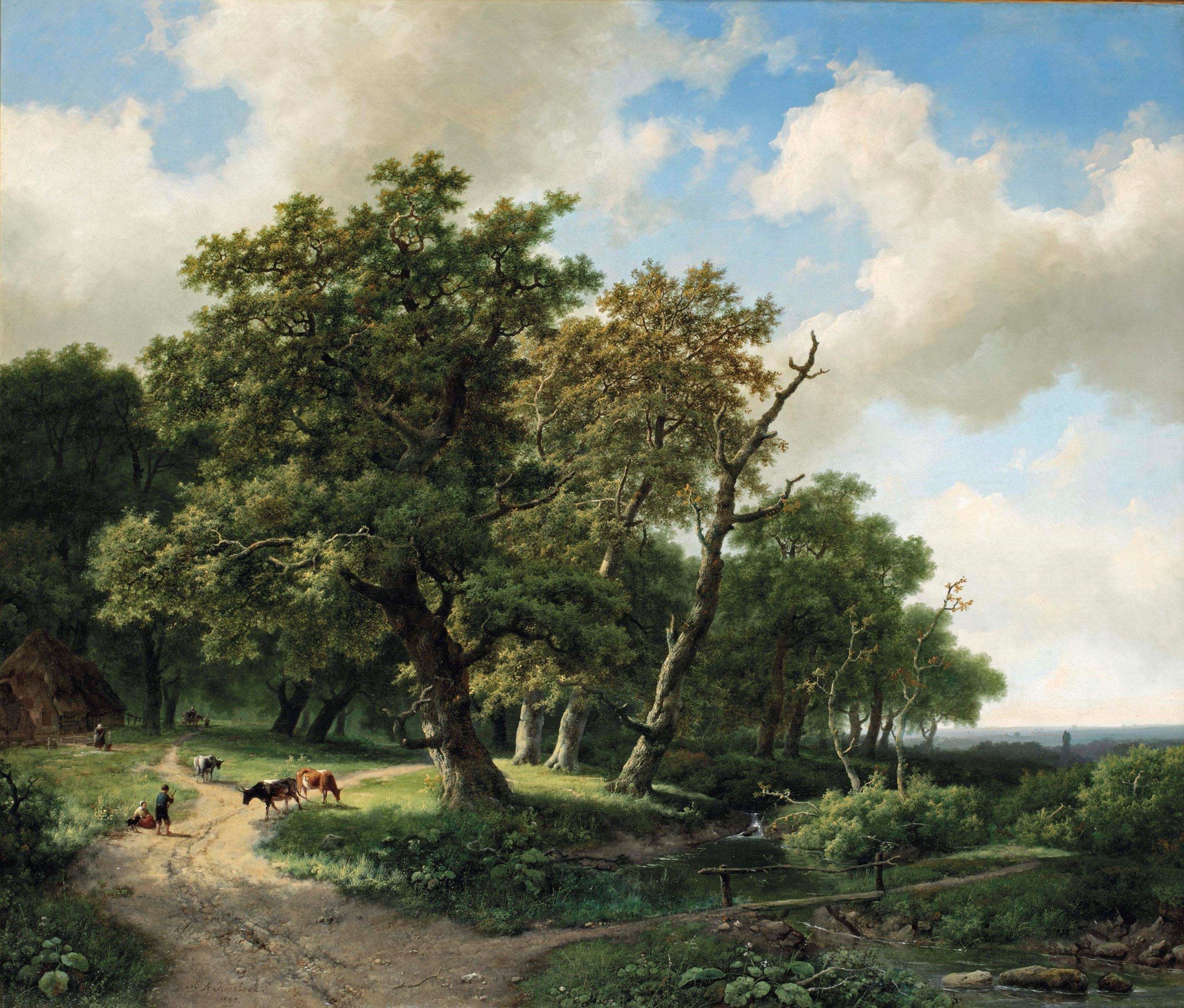 Marinus Adrianus Koekkoek (Middelburg 1807-1868 Amsterdam) , A quiet ...