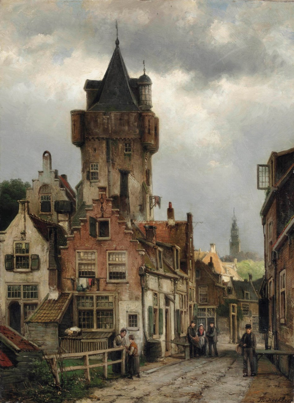 Willem Koekkoek (Amsterdam 1839-1895 Nieuwer-Amstel) , A 'capriccio ...