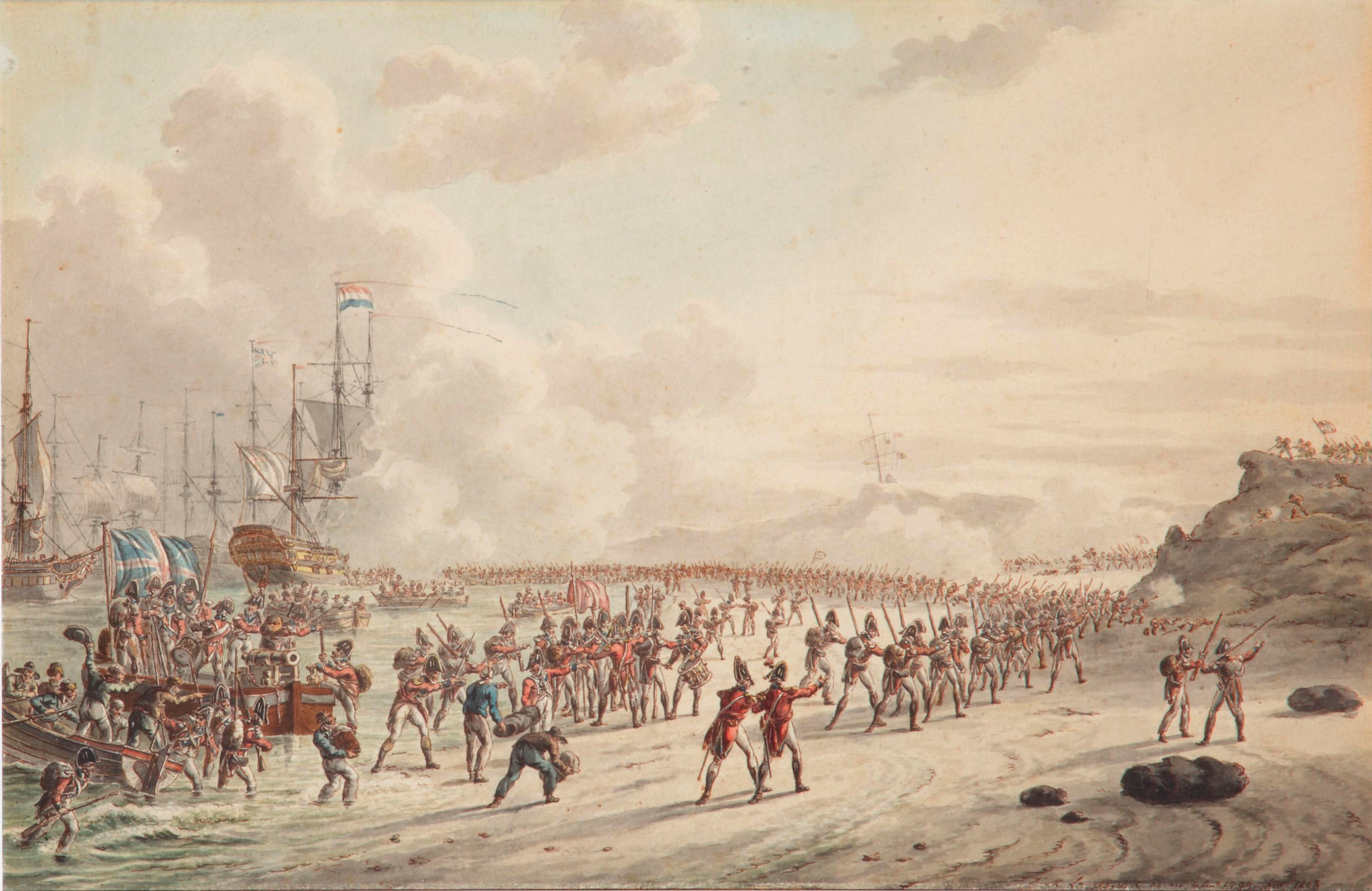 Dirk Langendijk (Rotterdam 1748-1805) , The Battle of Callantsoog, 27 ...