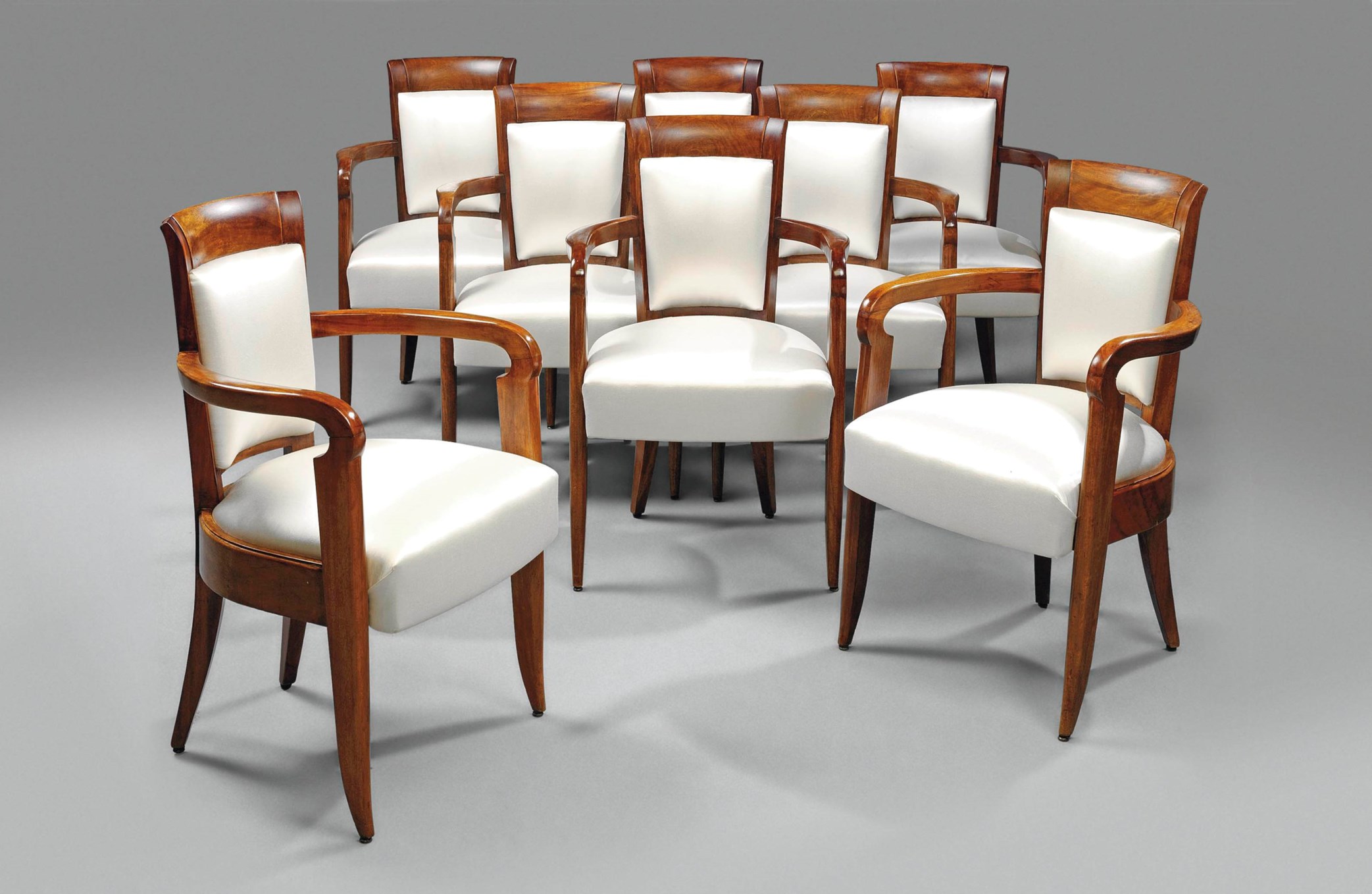 MARC SIMON (1883-1964) , SET OF EIGHT CHAIRS, CIRCA 1950 | Christie's