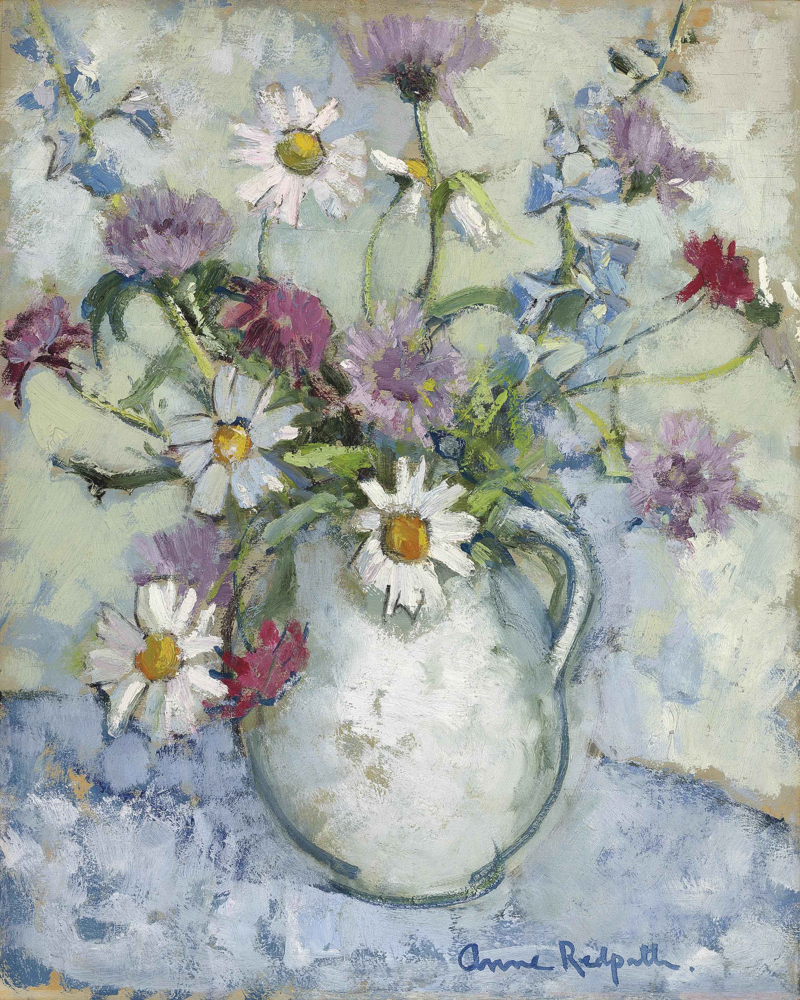 Anne Redpath, R.S.A., A.R.A., A.R.W.S. (1895-1965) , Summer Flowers in ...
