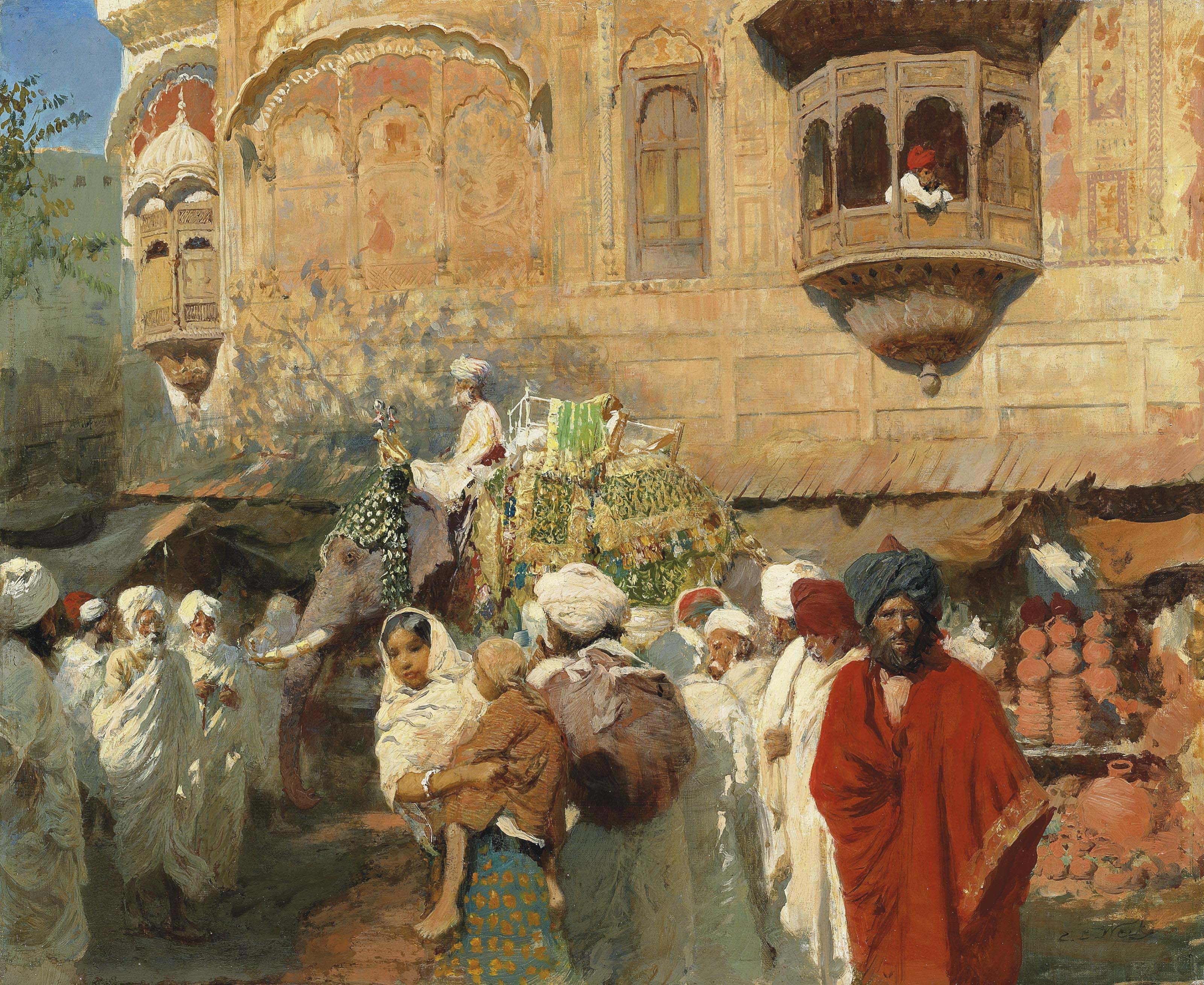 Edwin Lord Weeks (American, 1849-1903) , A Street in Jodphur, India ...
