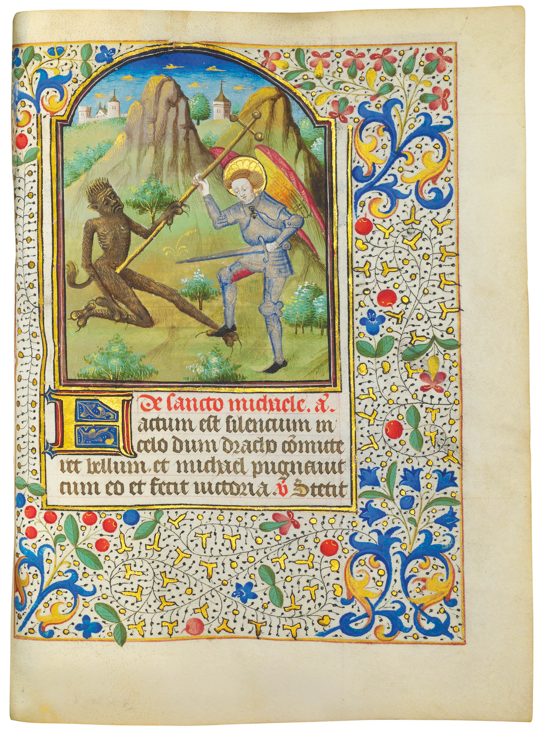 BOOK OF HOURS, use of Rome, in Latin, ILLUMINATED MANUSCRIPT ON VELLUM ...