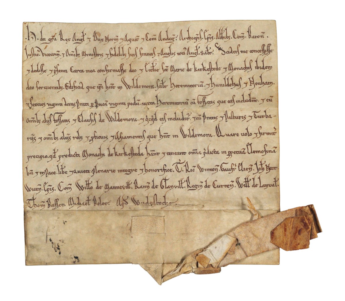 HENRY II (1133-1189), king of England. Letters patent, Woodstock, n.d ...