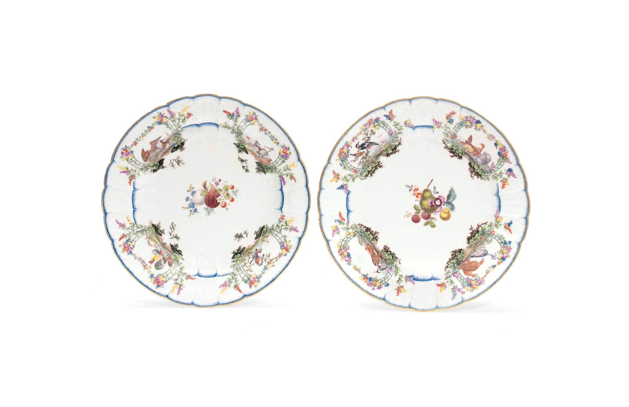 A PAIR OF MEISSEN PLATES FROM THE SERVICE MADE FOR GRAF FINCK VON ...