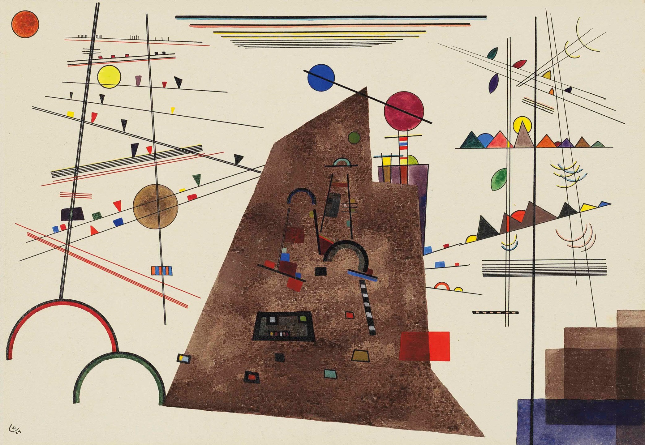 Wassily Kandinsky (1866-1944) , Schweres zwischen Leichtem | Christie's