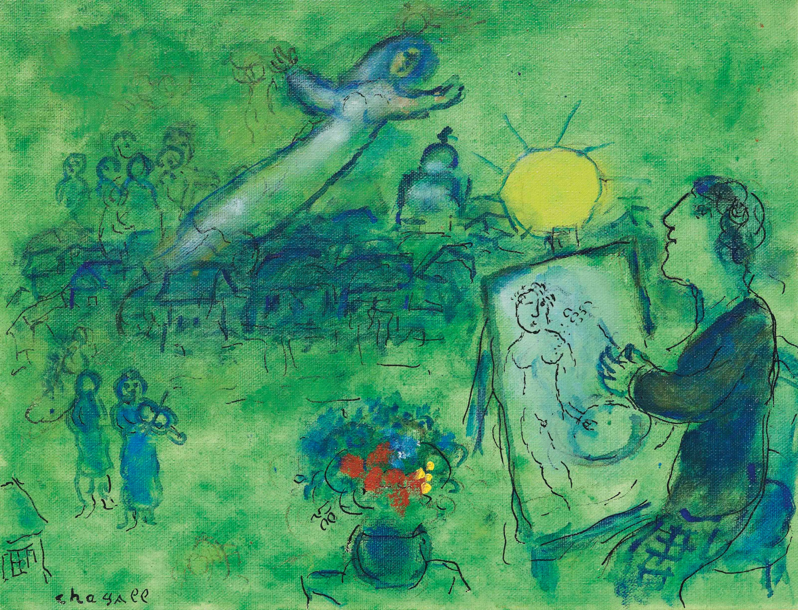 Marc Chagall (1887-1985) , Paysage vert | Christie's