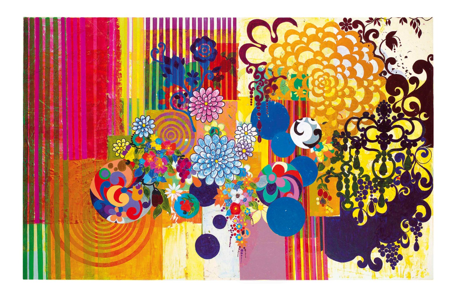 Beatriz Milhazes (b. 1960) , O Elefante Azul (The Blue Elephant ...