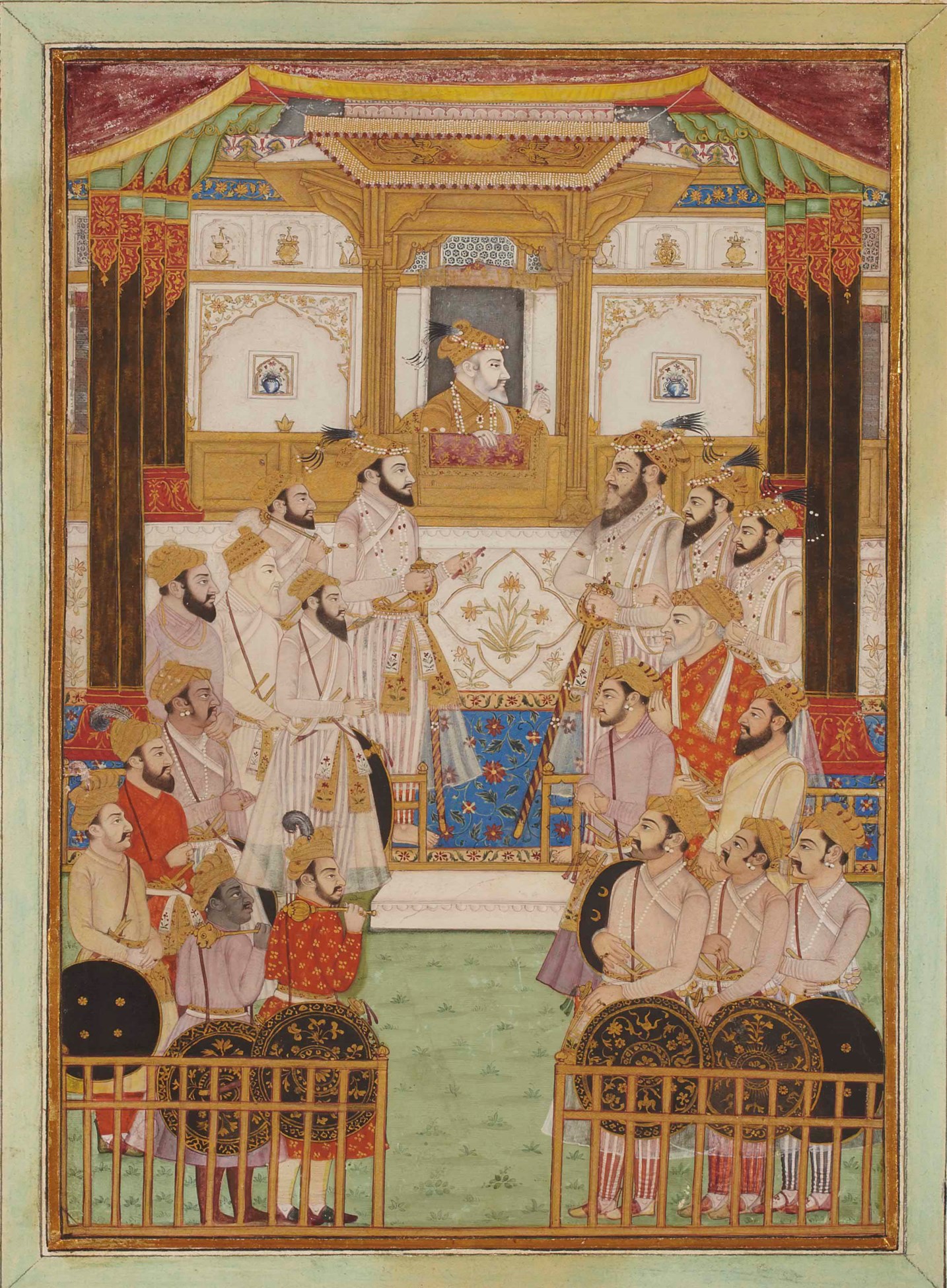 DURBAR OF THE MUGHAL EMPEROR AURANGZEB , DECCANI IN MUGHAL STYLE ...