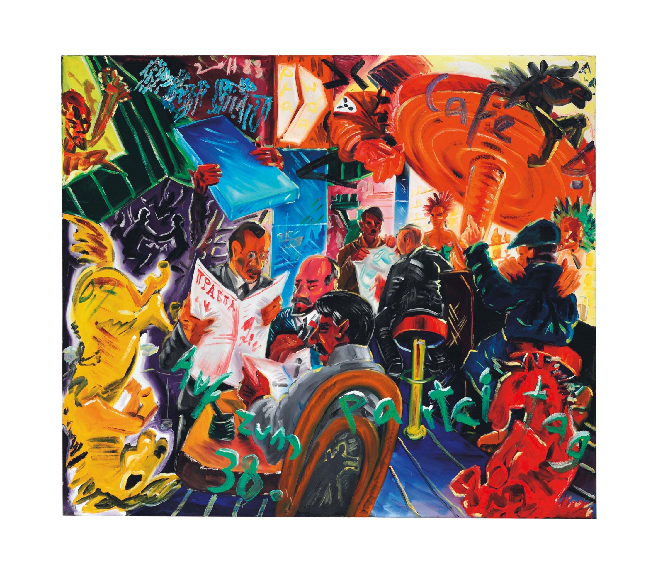 Jörg Immendorff (1945-2007), Auf zum 38. Parteitag (Let's go to the ...