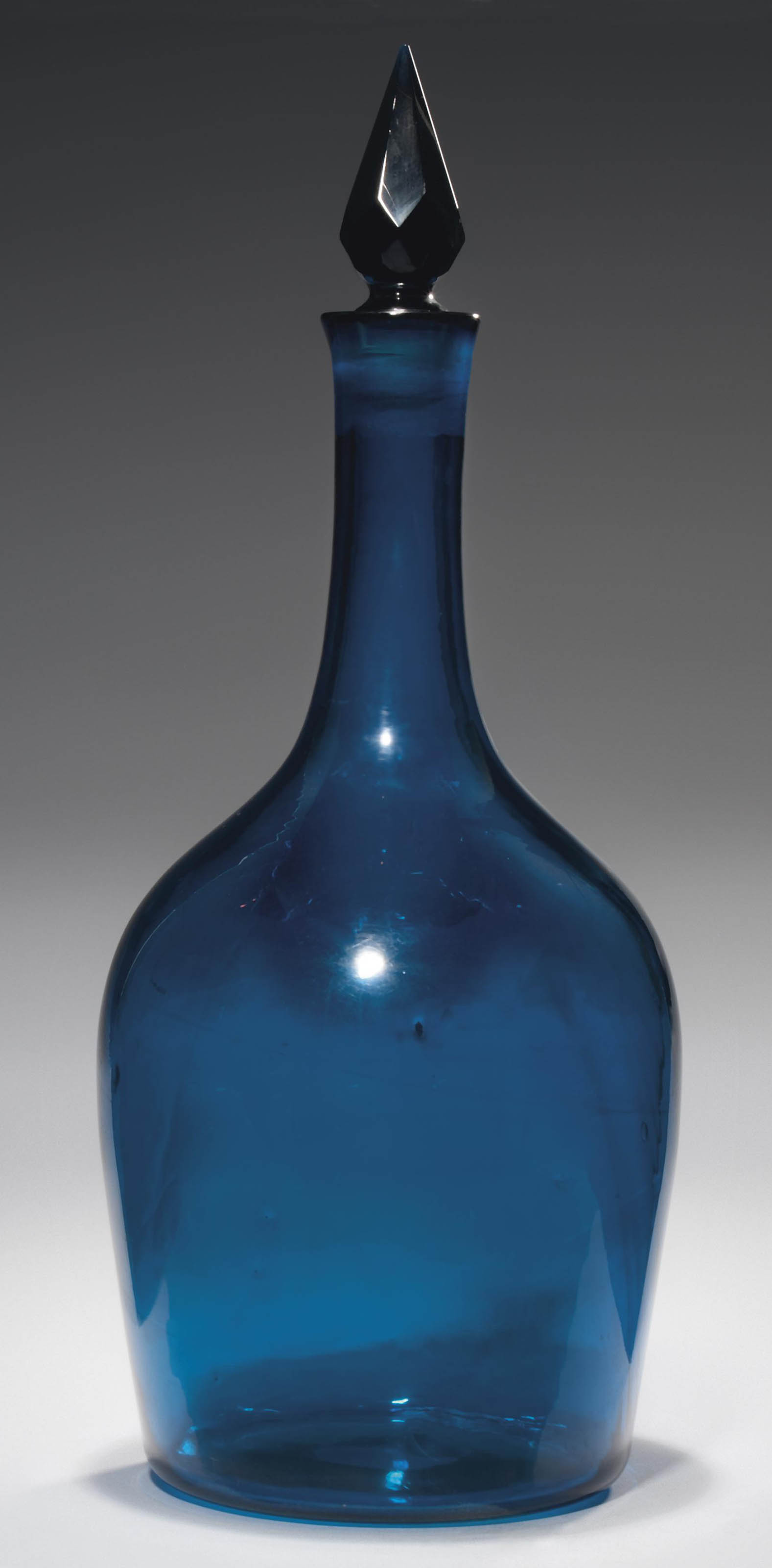 An English Blue Glass Magnum Decanter And Stopper Circa 1770 Christies