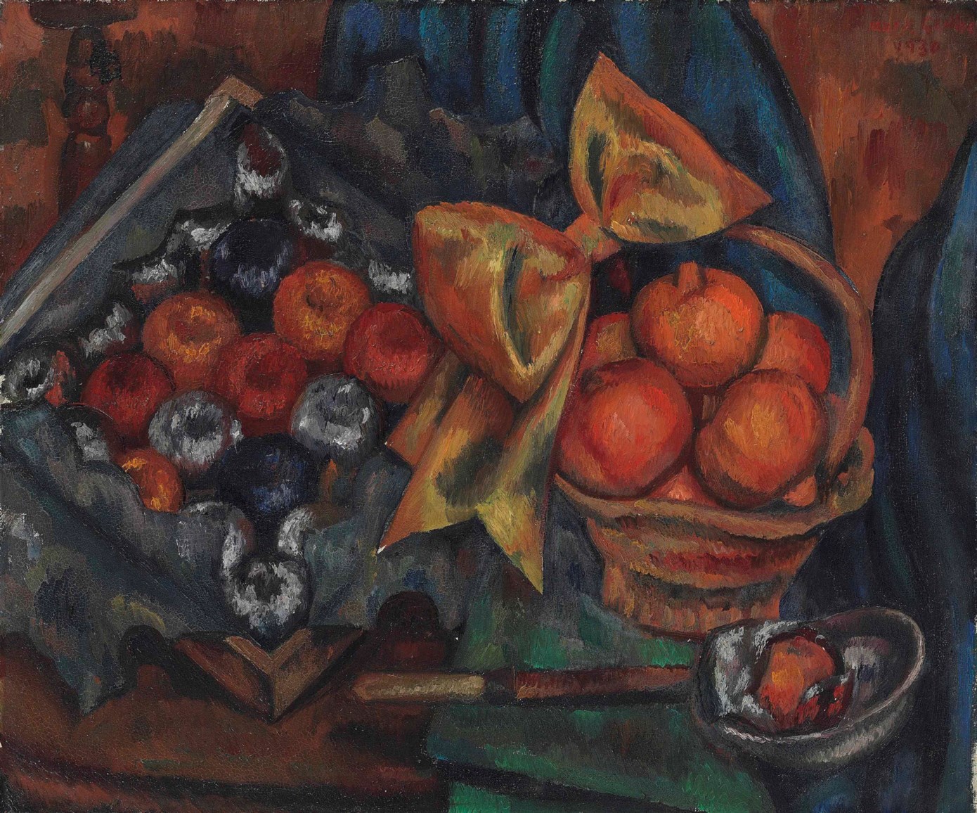 Mark Gertler (1891-1939) , Still life with pomegranates and fruit ...