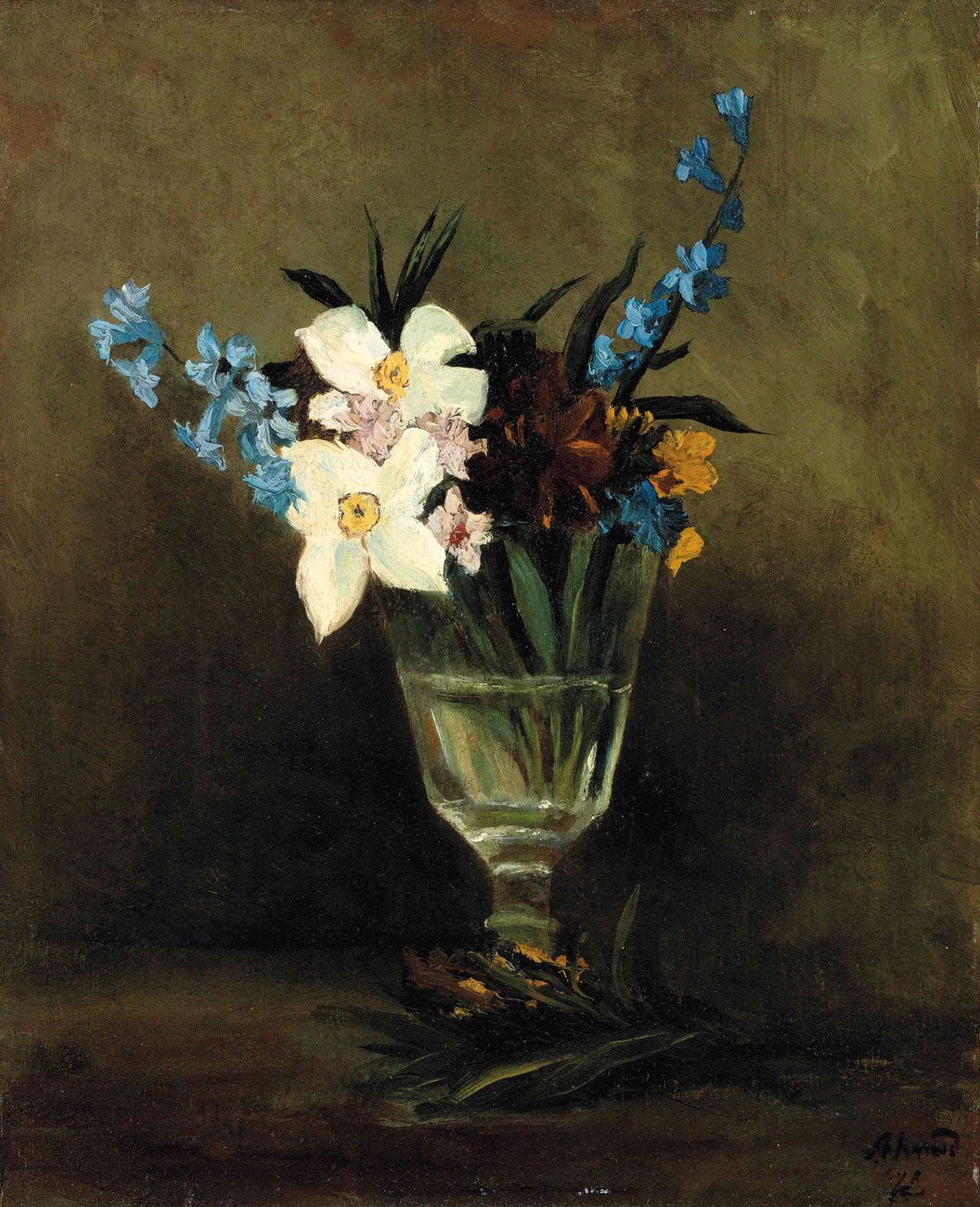 Seker Ahmet Pasa (Turkish, 1841-1907) , White flowers in a vase ...