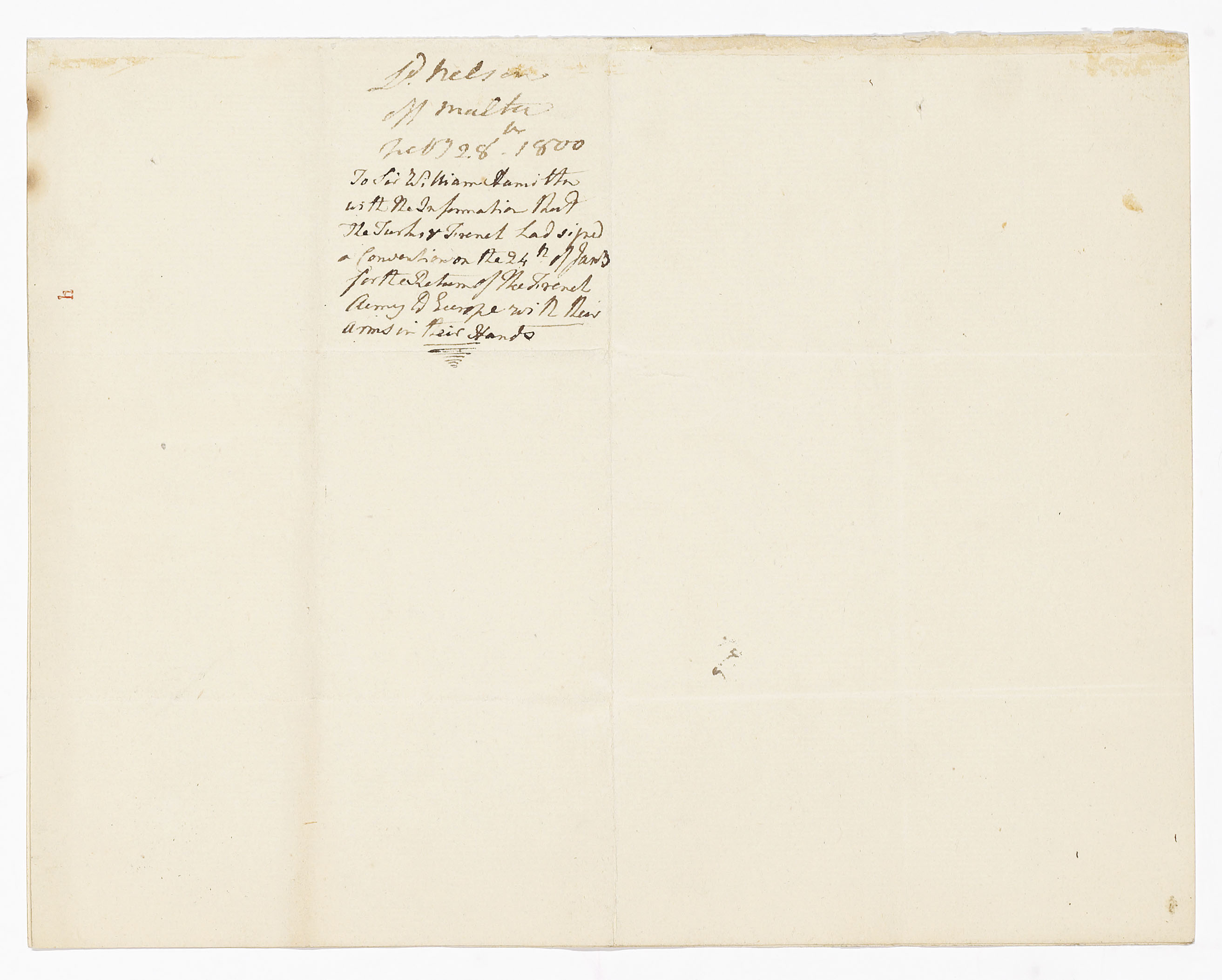 NELSON, Horatio, Viscount (1758-1805). Autograph letter signed ('Bronte ...