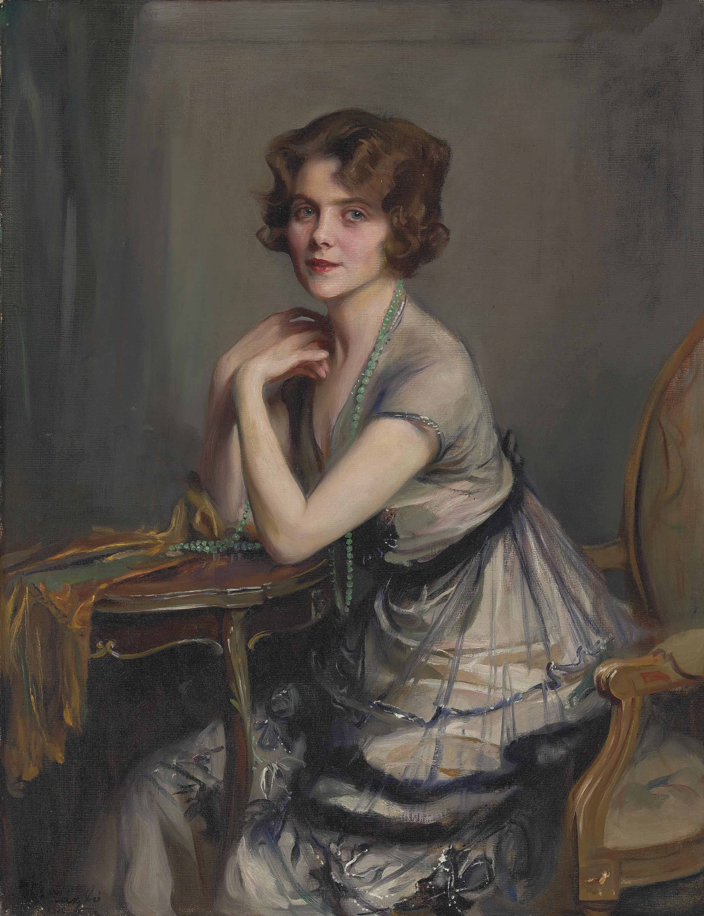 Philip Alexius De László (1869-1937) , Portrait of Winnie Melville, Mrs ...
