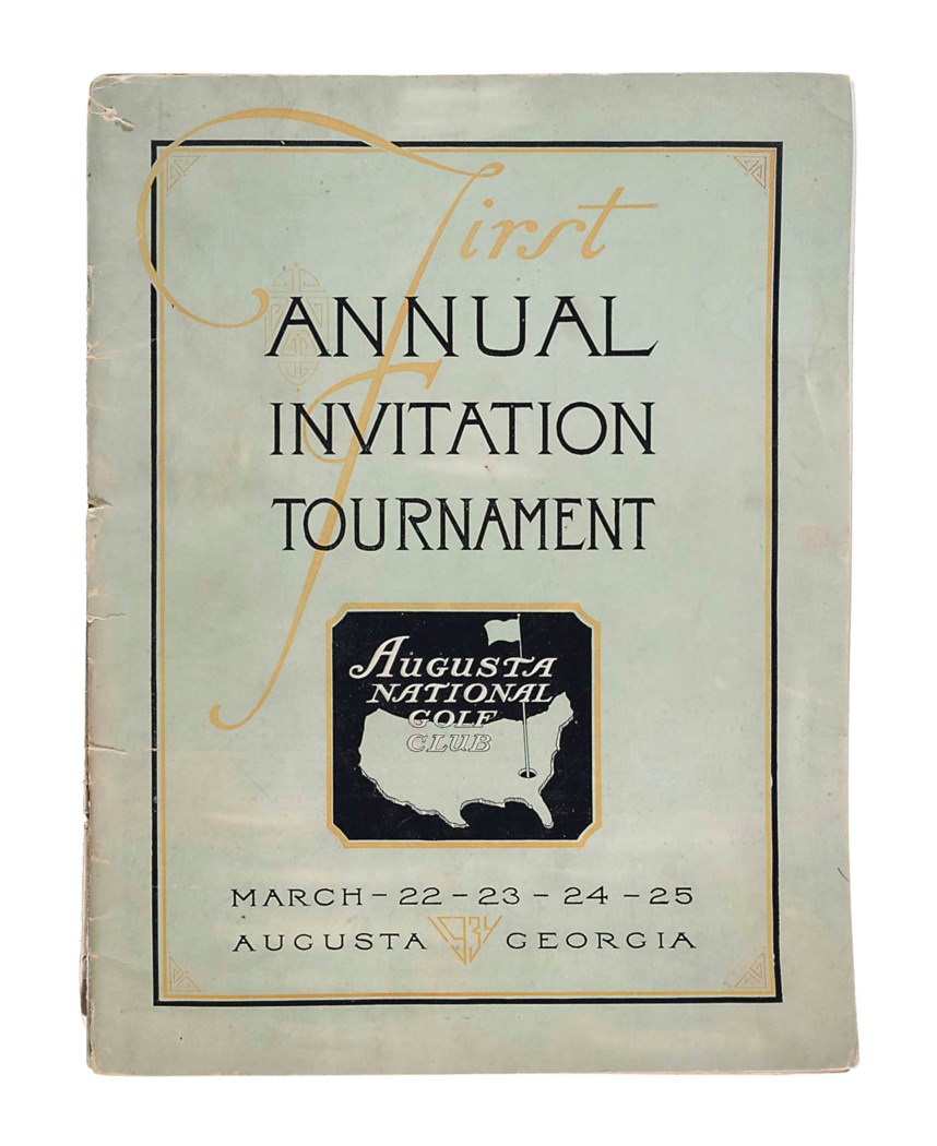 AUGUSTA NATIONAL, FIRST ANNUAL INVITATION TOURNAMENT. MARCH 22-25 ...
