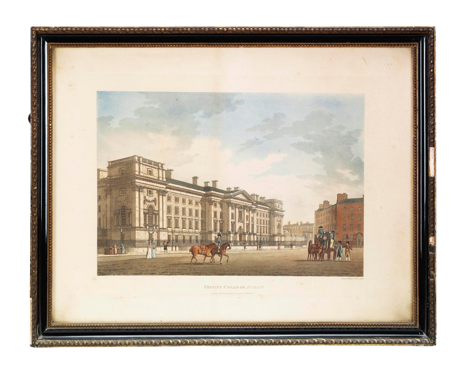 James Malton (1766-1803) , Views of the City of Dublin: View from Capel ...