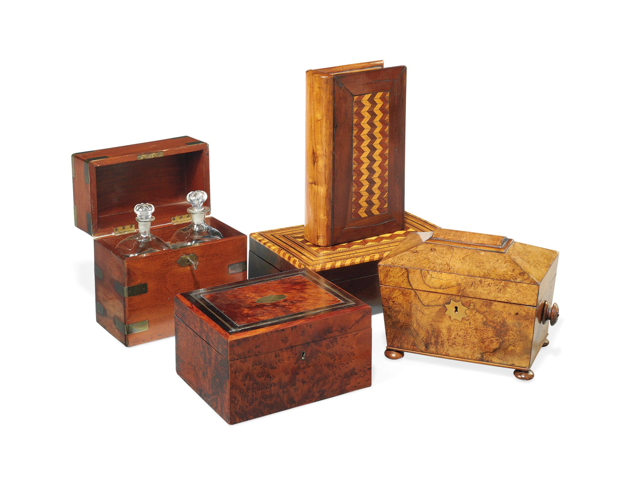 A COLLECTION OF FIVE BOXES , MID-19TH CENTURY | Christie's