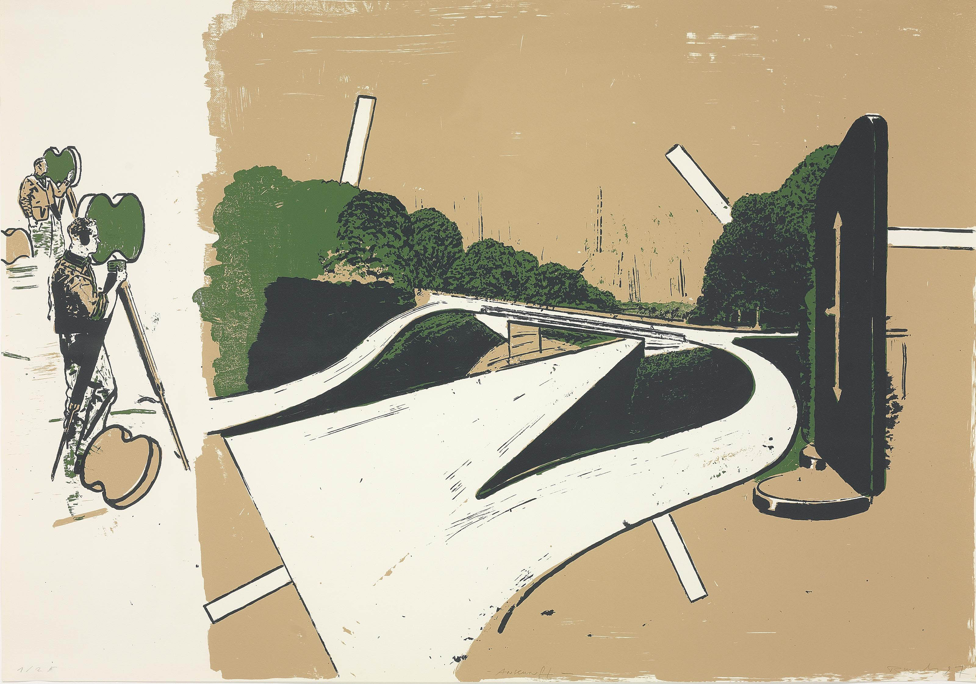 Neo Rauch (b. 1960) , Ankunft (Arrival) | Christie's