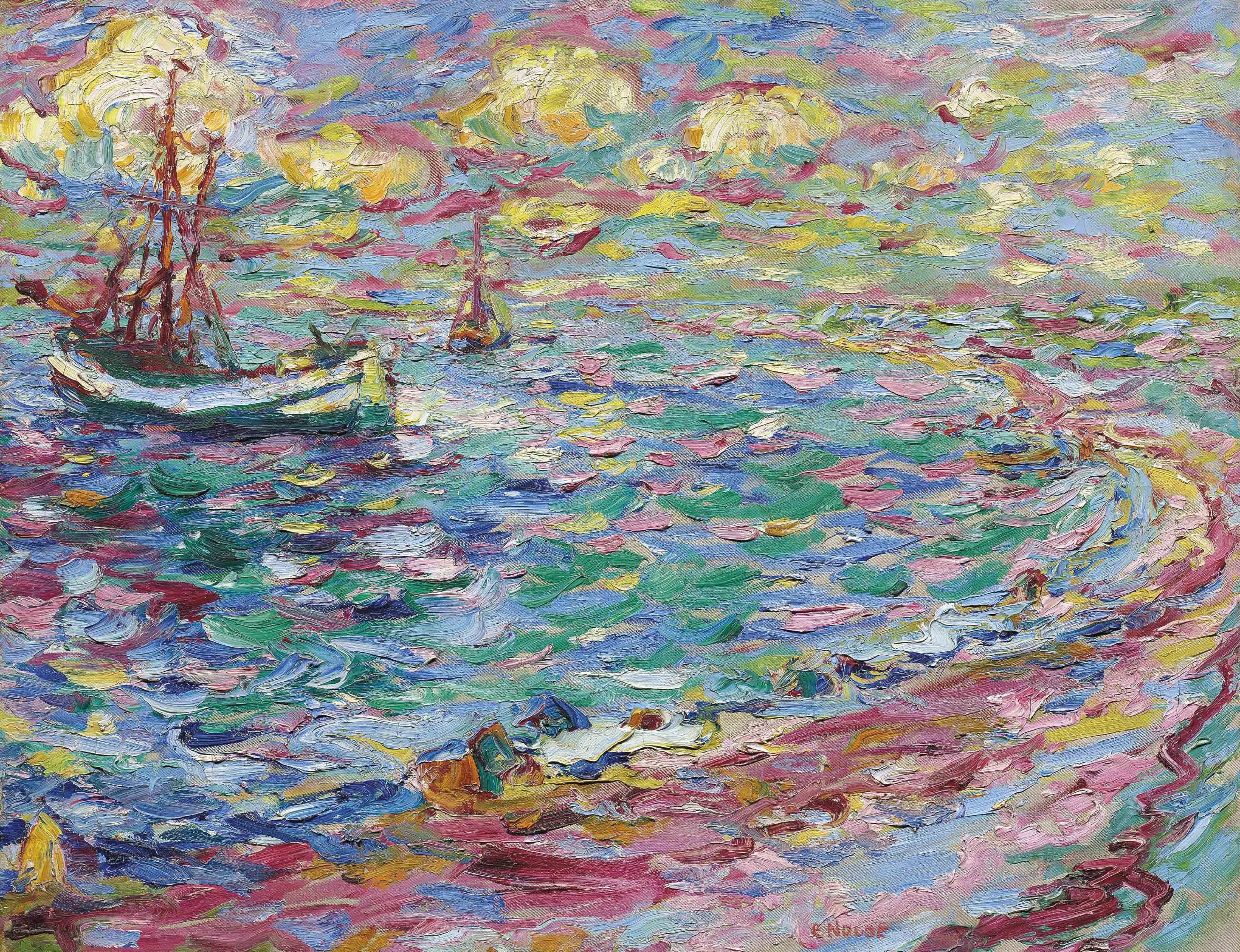 Emil Nolde (1867-1956) , Frischer Tag am Meere | Christie's