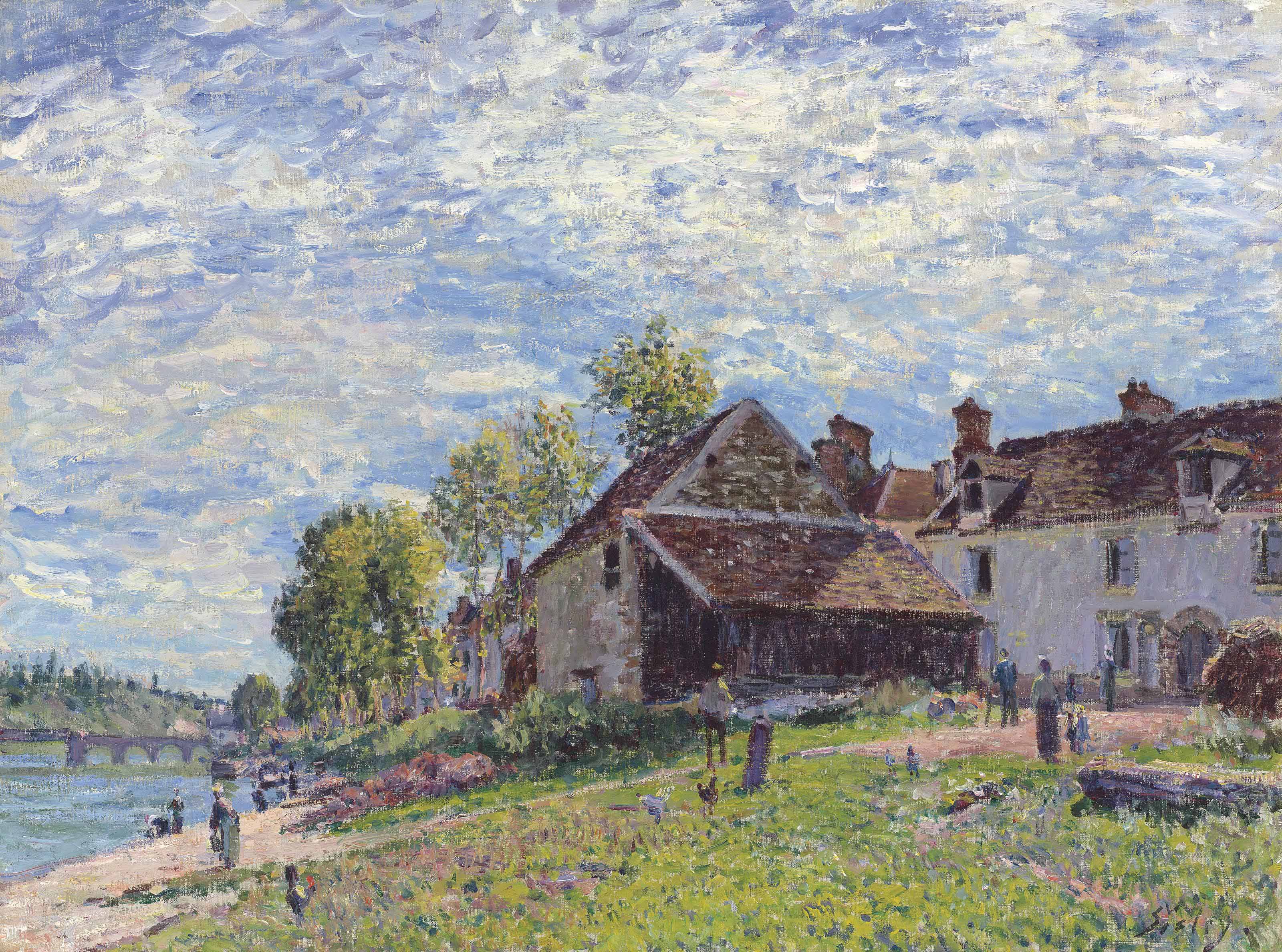 Alfred Sisley (1839-1899) , Saint Mammès, avant l'été | Christie's