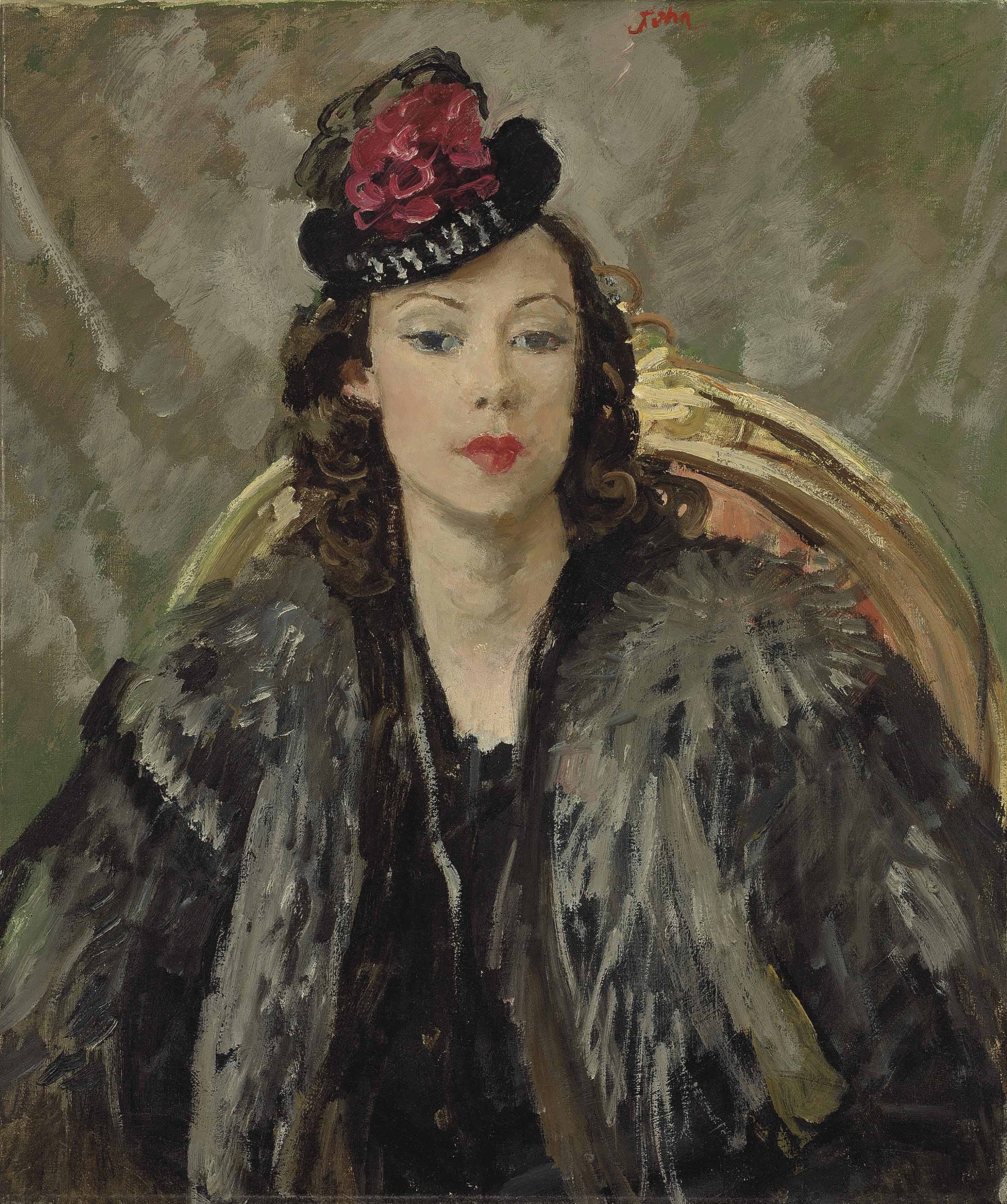 Augustus Edwin John, O.M., R.A. (1878-1961) , Portrait of Poppet, the ...