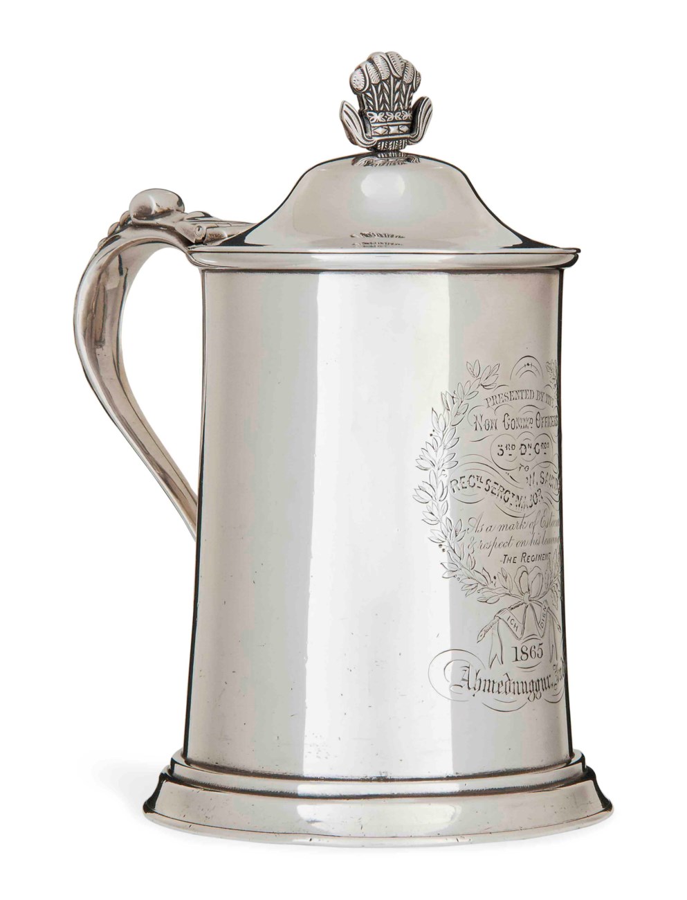 MILITARY INTEREST:- AN INDIAN COLONIAL SILVER REGIMENTAL PRESENTATION ...