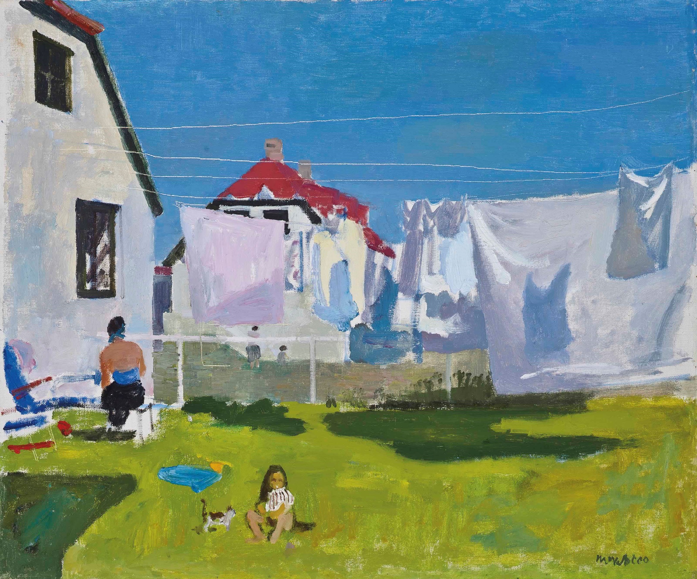 Alberto Morrocco, R.S.A., R.S.W. (1917-1998) , Village, Iceland ...