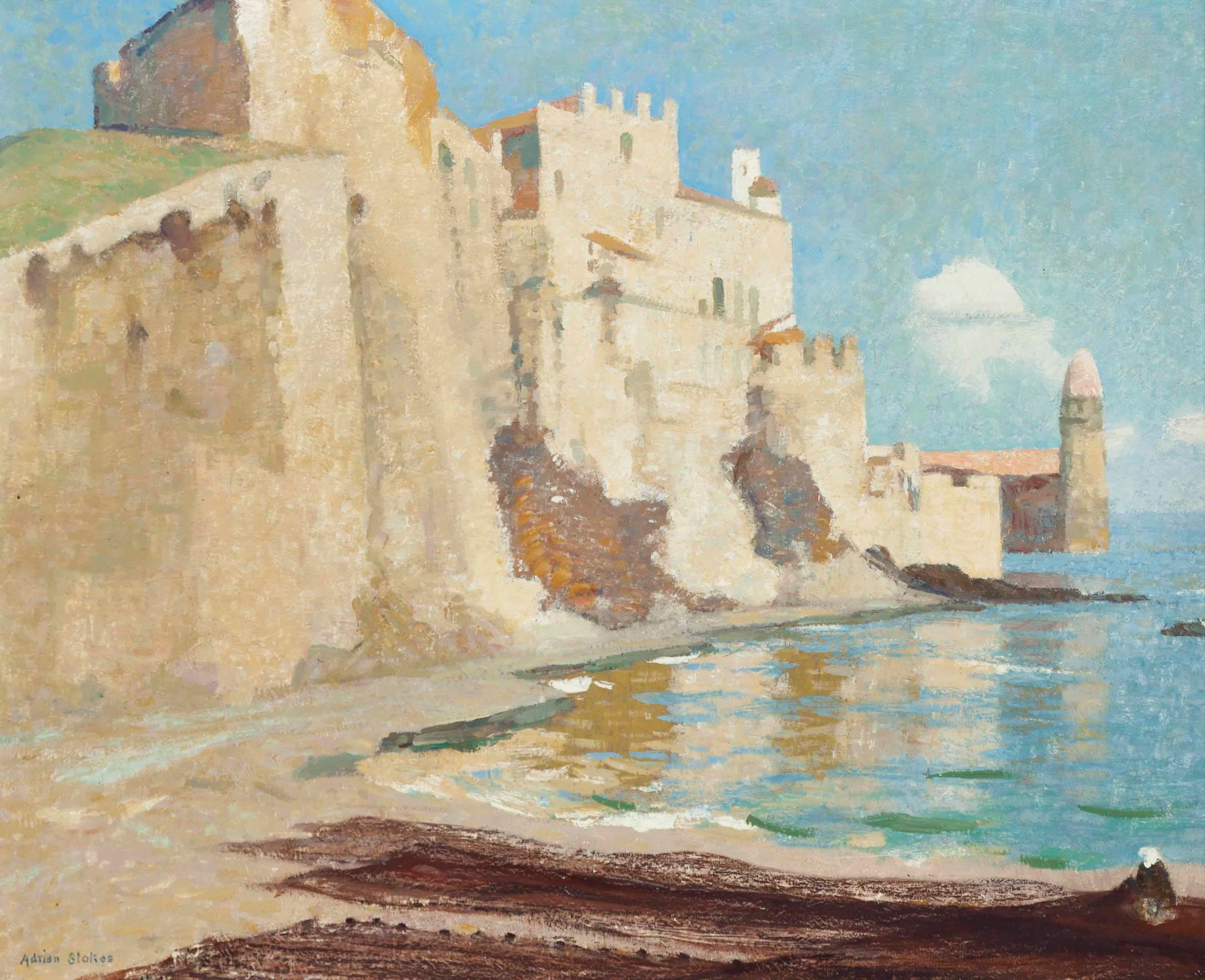 Adrian Scott Stokes, R.A. (1854-1935) , Collioure, the Net-mender ...