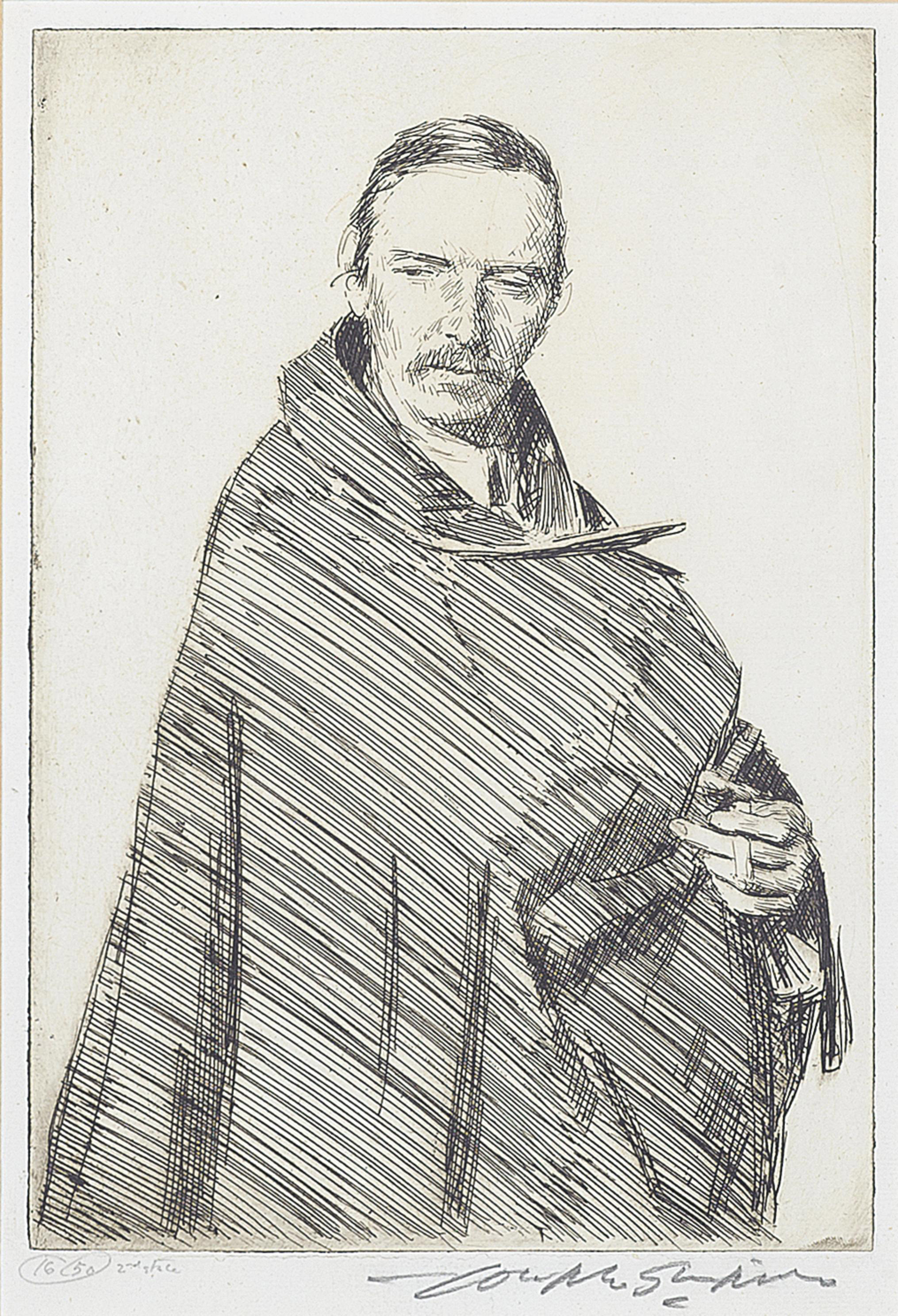 Joseph Simpson R.B.A. (1879-1939) , The Bohemian - Portrait of Robert ...