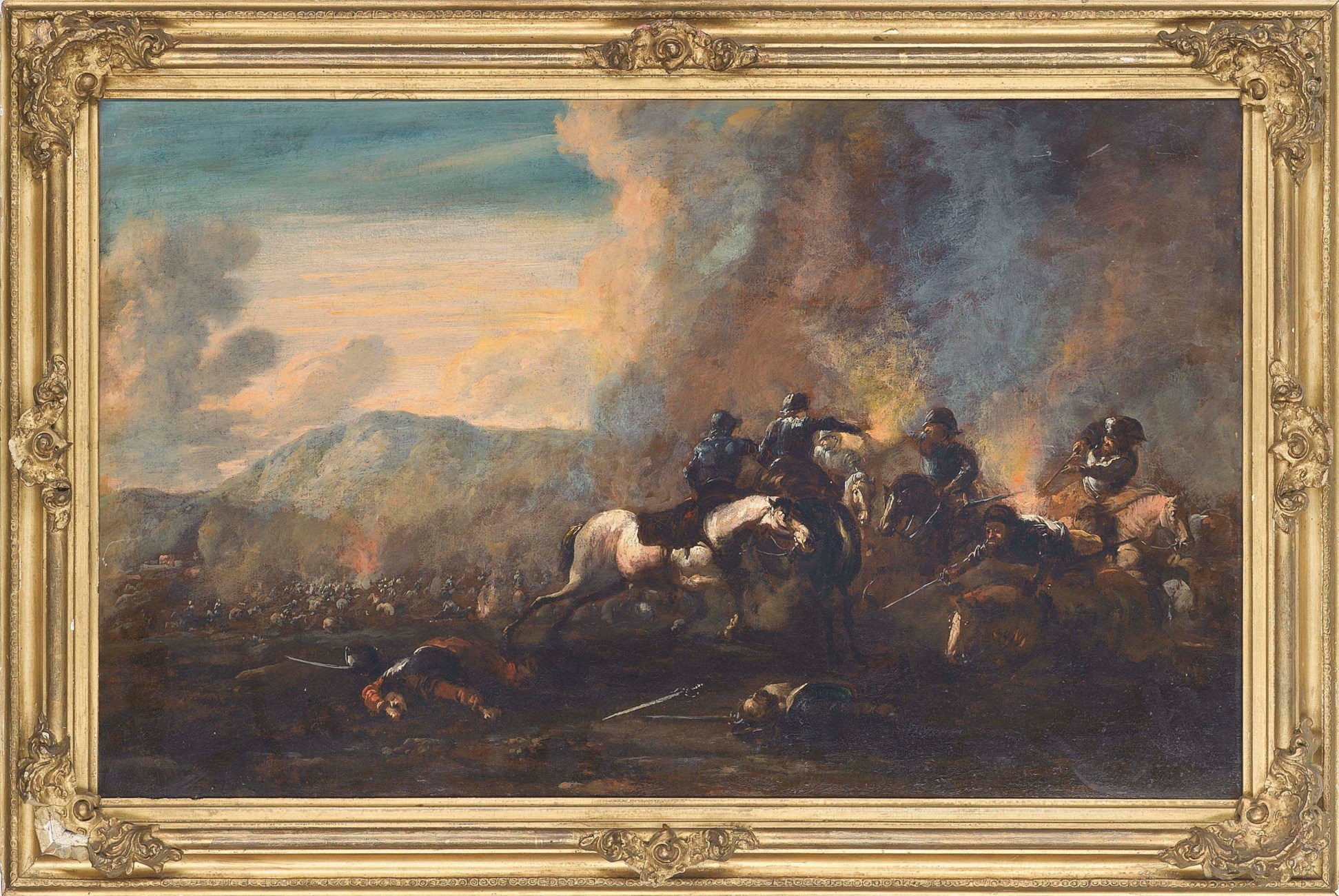 Follower of Jacques Courtois, il Borgognone , Cavalry skirmish | Christie's