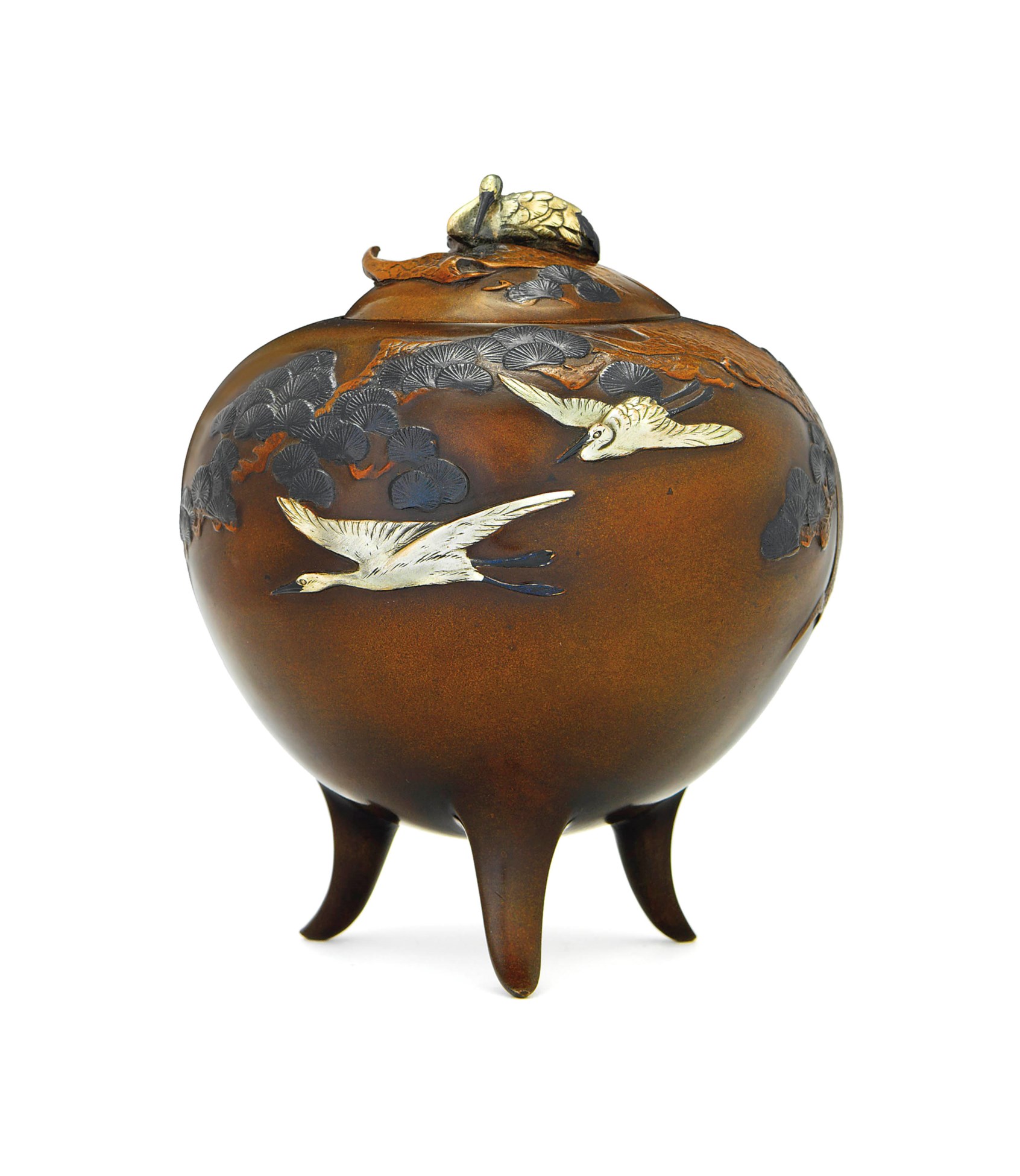 A Bronze Koro [Incense Burner] , SIGNED SEIYA, MEIJI PERIOD (LATE 19TH ...