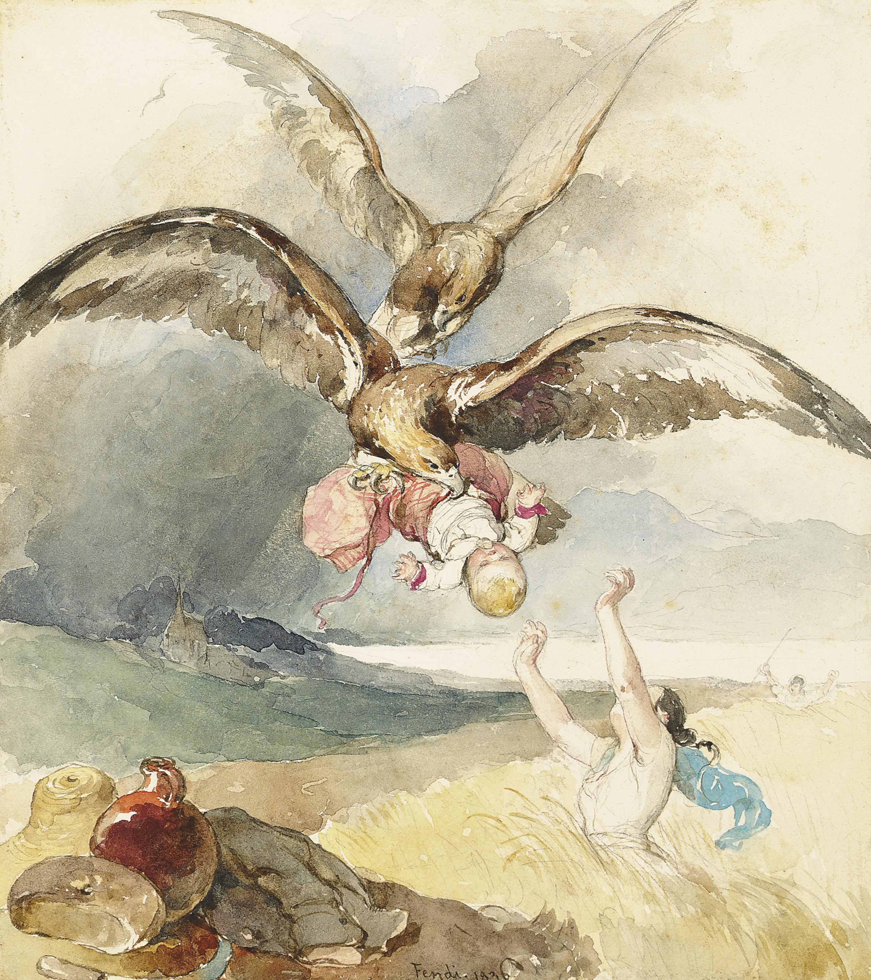 Franz Windhager (Austrian, 1879-1959) , A summer swim | Christie's