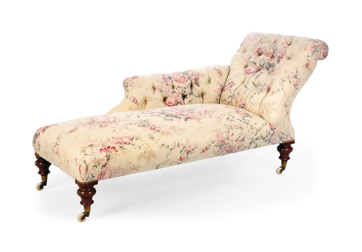 A VICTORIAN WALNUT DAYBED