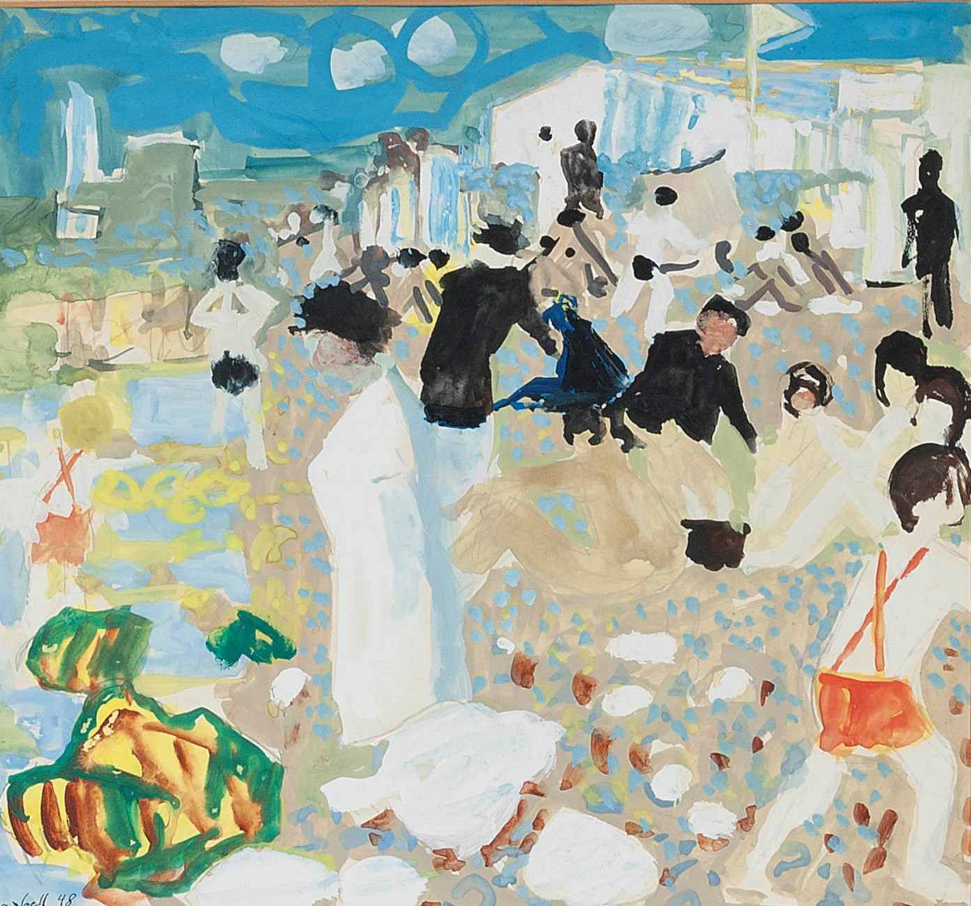 Alexandre Sacha Garbell (French, 1903-1970) , Afternoon at the beach ...