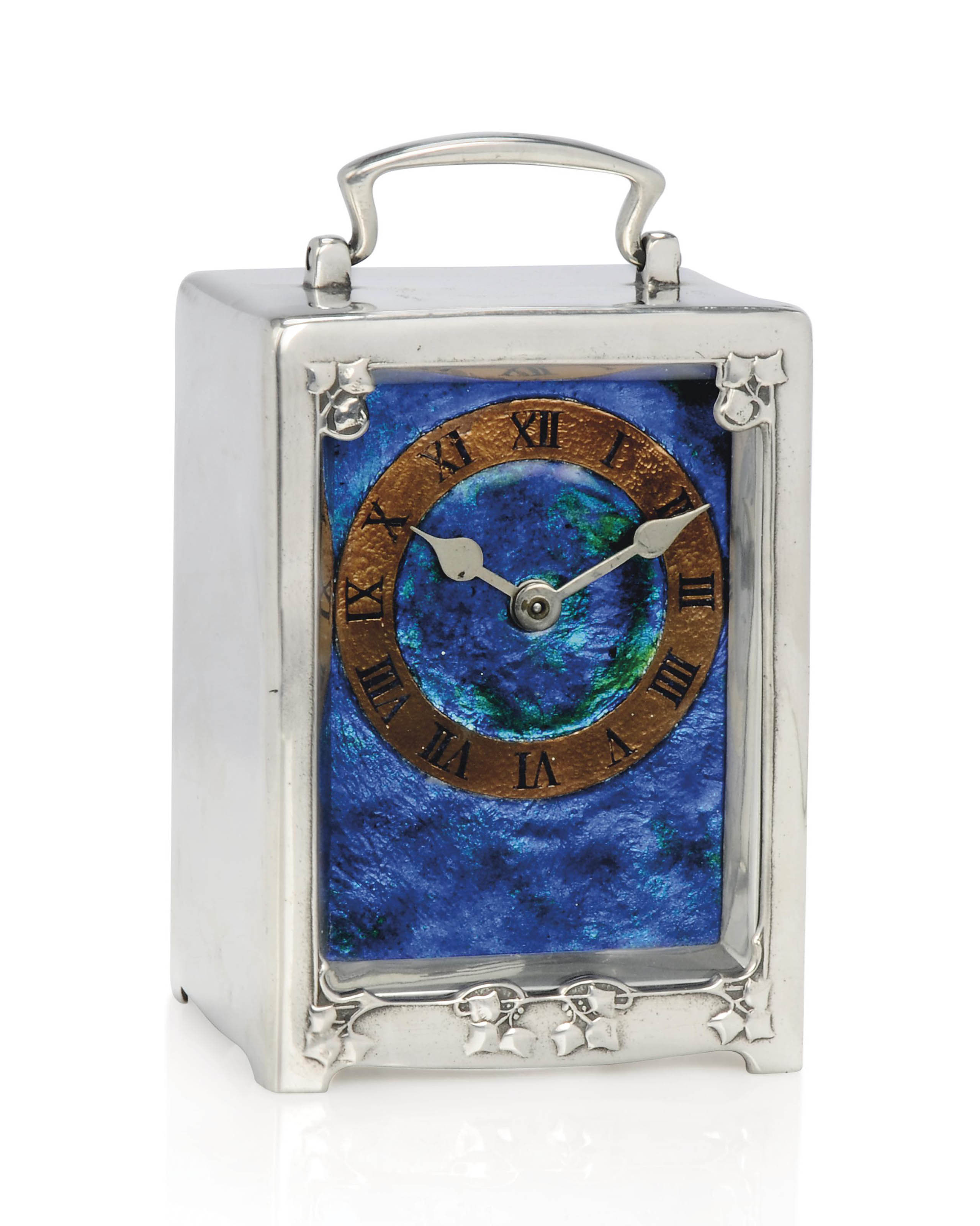 AN ARCHIBALD KNOX, ATTRIBUTED, FOR LIBERTY & CO 'TUDRIC' PEWTER, ENAMEL ...